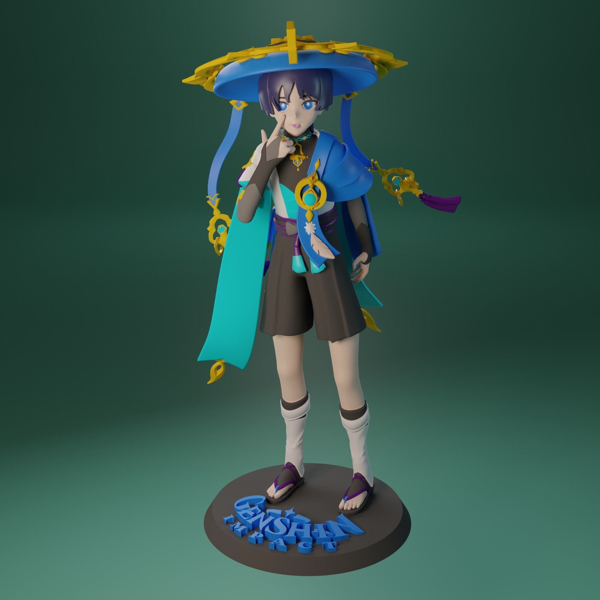 WANDERER SCARAMOUCHE GENSHIN IMPACT 3D model 3D printable | CGTrader