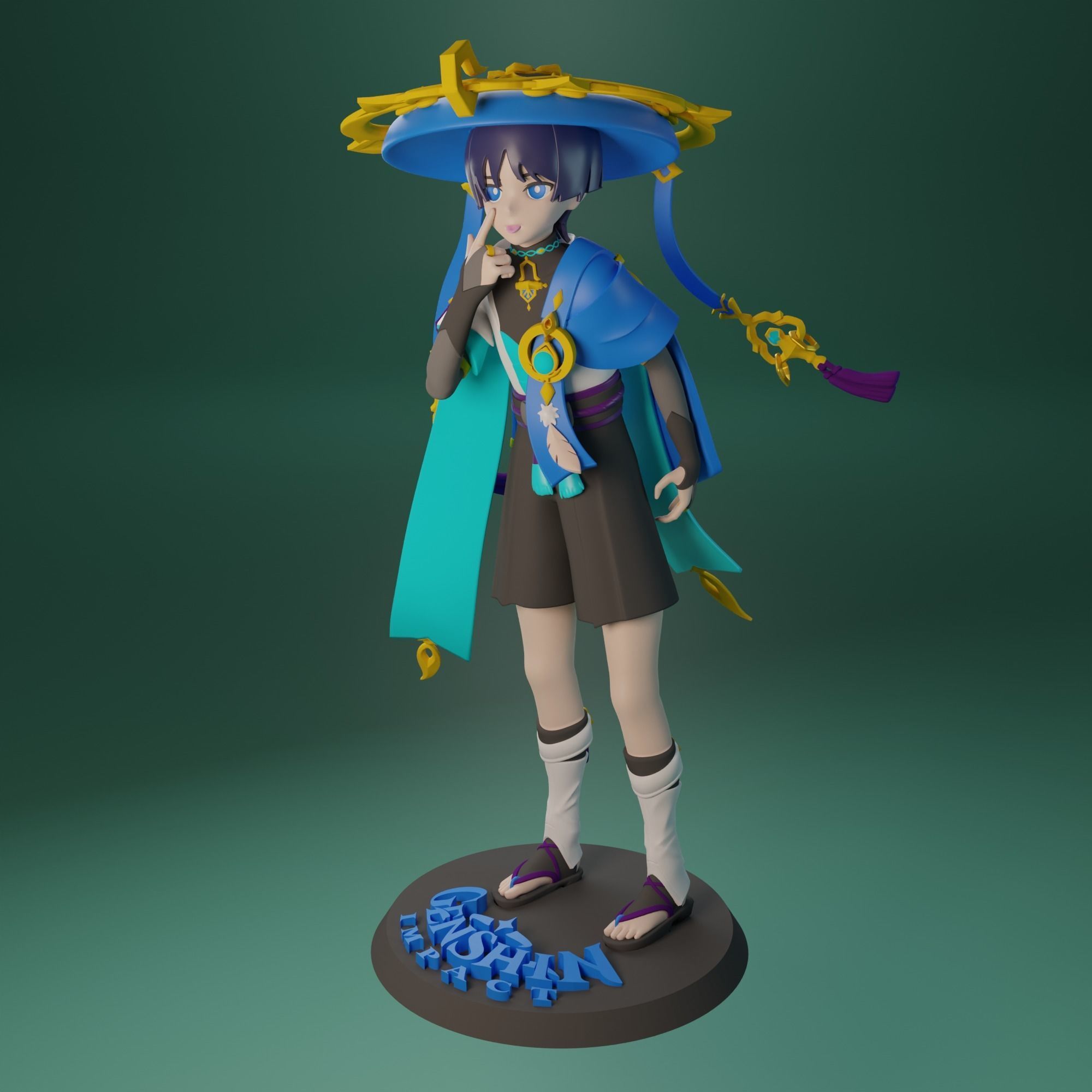 WANDERER SCARAMOUCHE GENSHIN IMPACT 3D model 3D printable | CGTrader