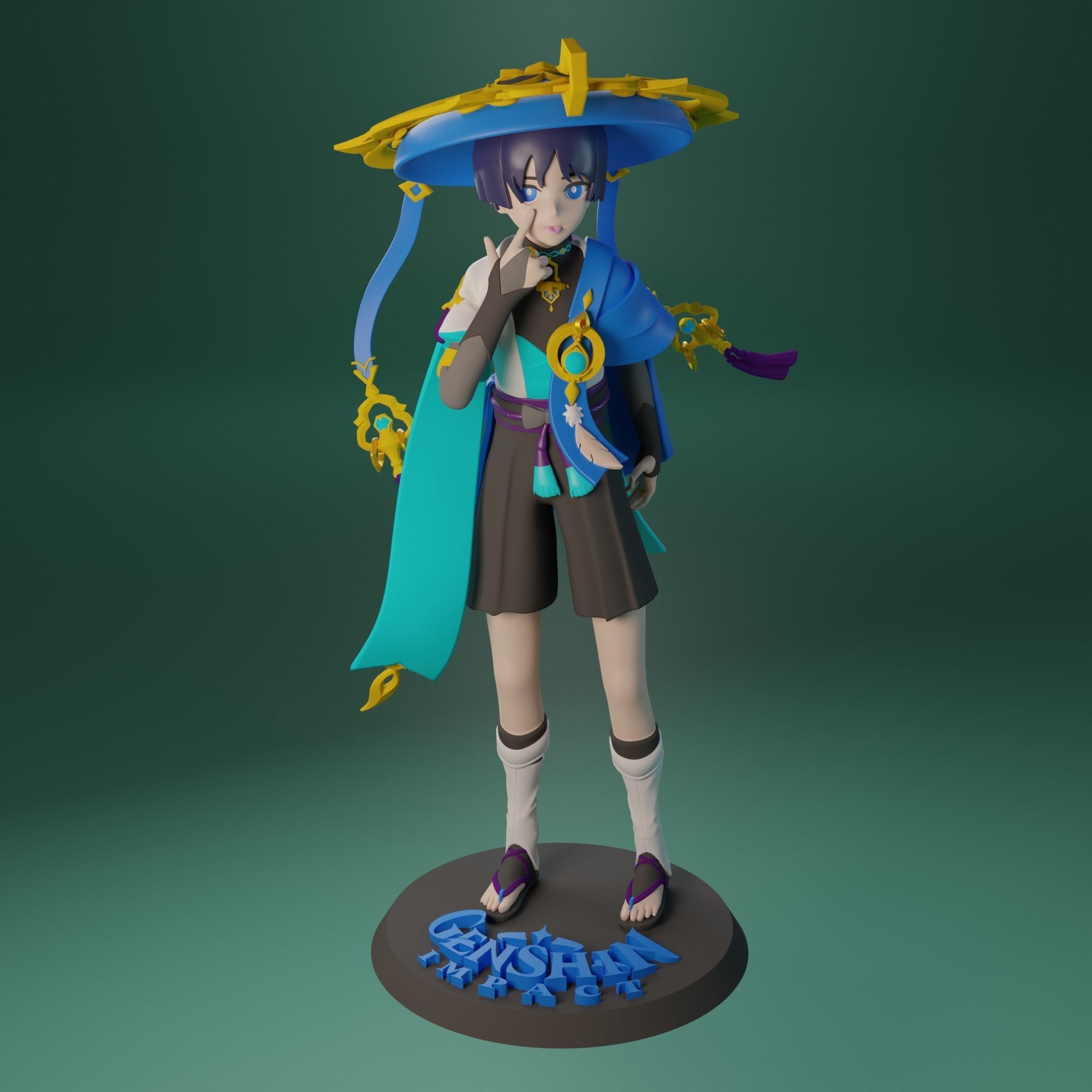 WANDERER SCARAMOUCHE GENSHIN IMPACT 3D model 3D printable | CGTrader