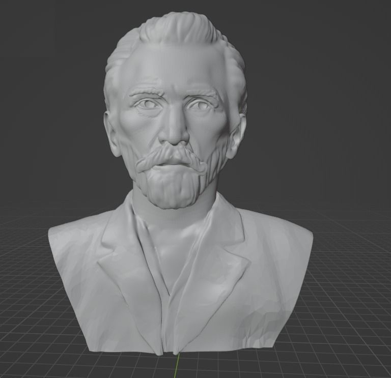 Vincent Van Gogh Relief 3D model 3D printable | CGTrader