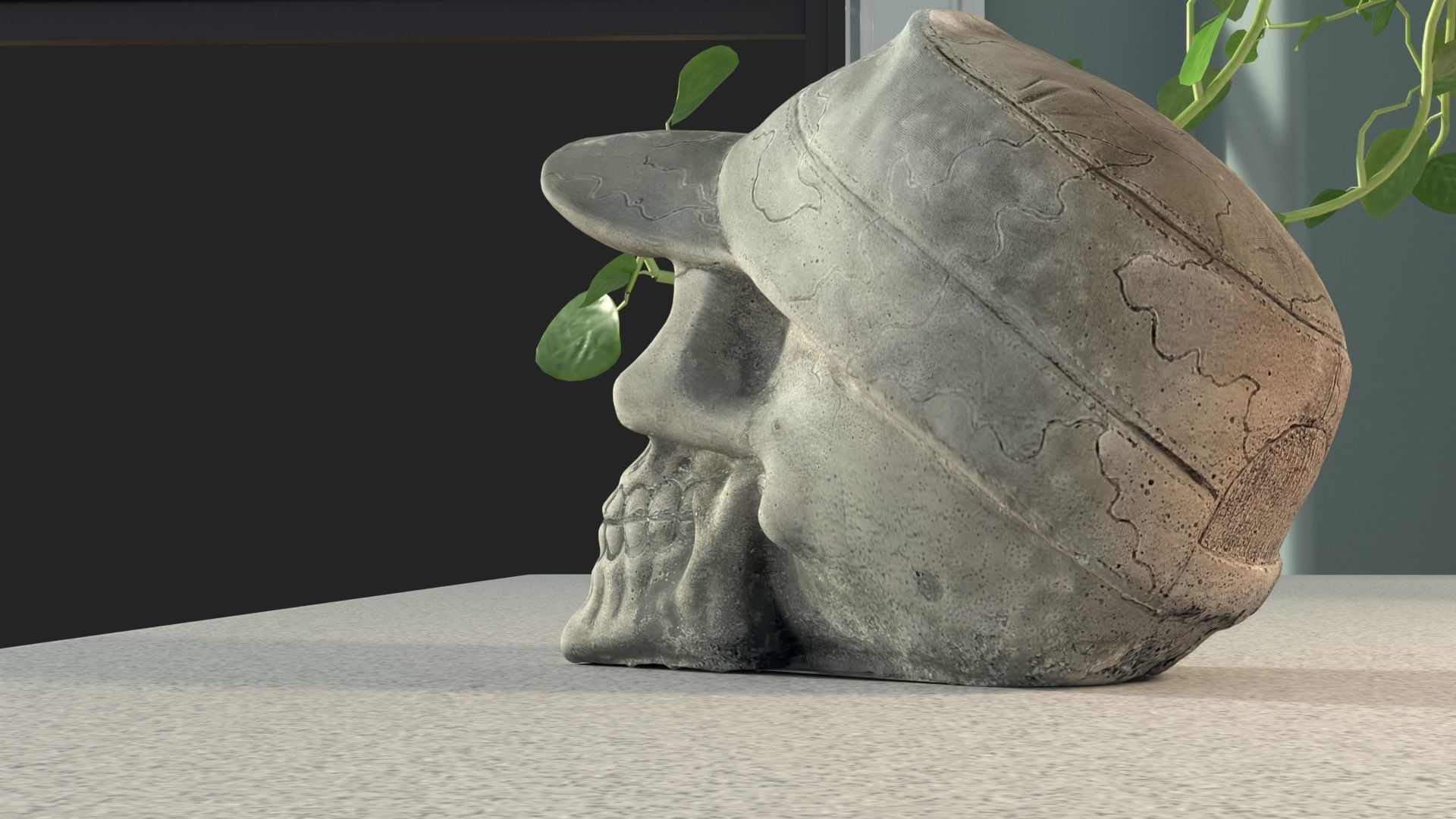 Baseball Cap Skull - Detailed 3D Model for Printing and CGI 3D model 3D ...