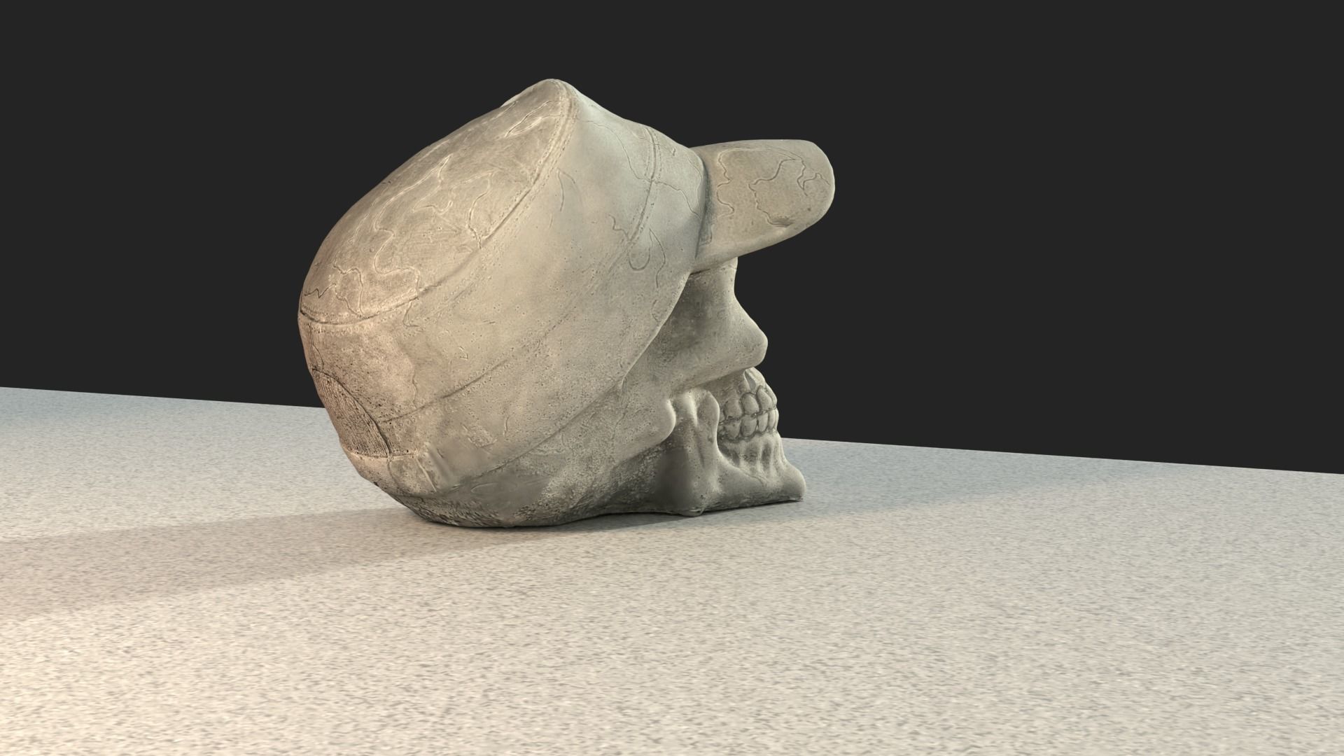 Baseball Cap Skull - Detailed 3D Model for Printing and CGI 3D model 3D ...