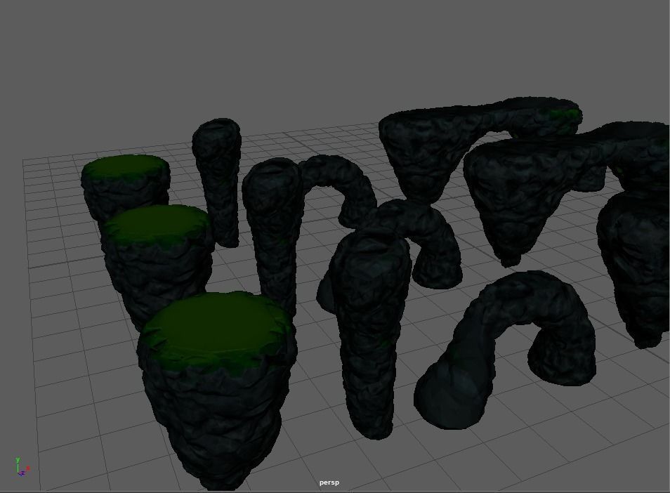 Ghibli Style Rocks 3D model | CGTrader