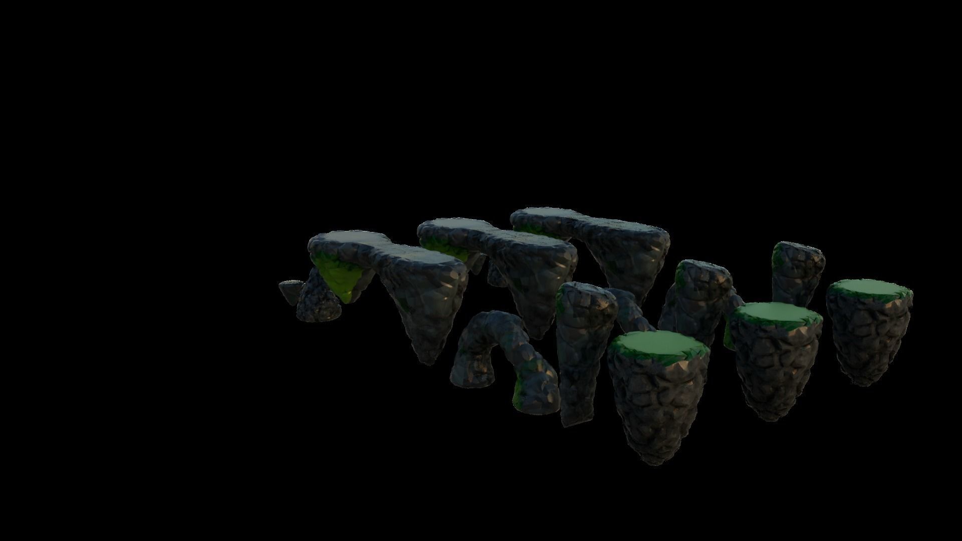 Ghibli Style Rocks 3D model | CGTrader