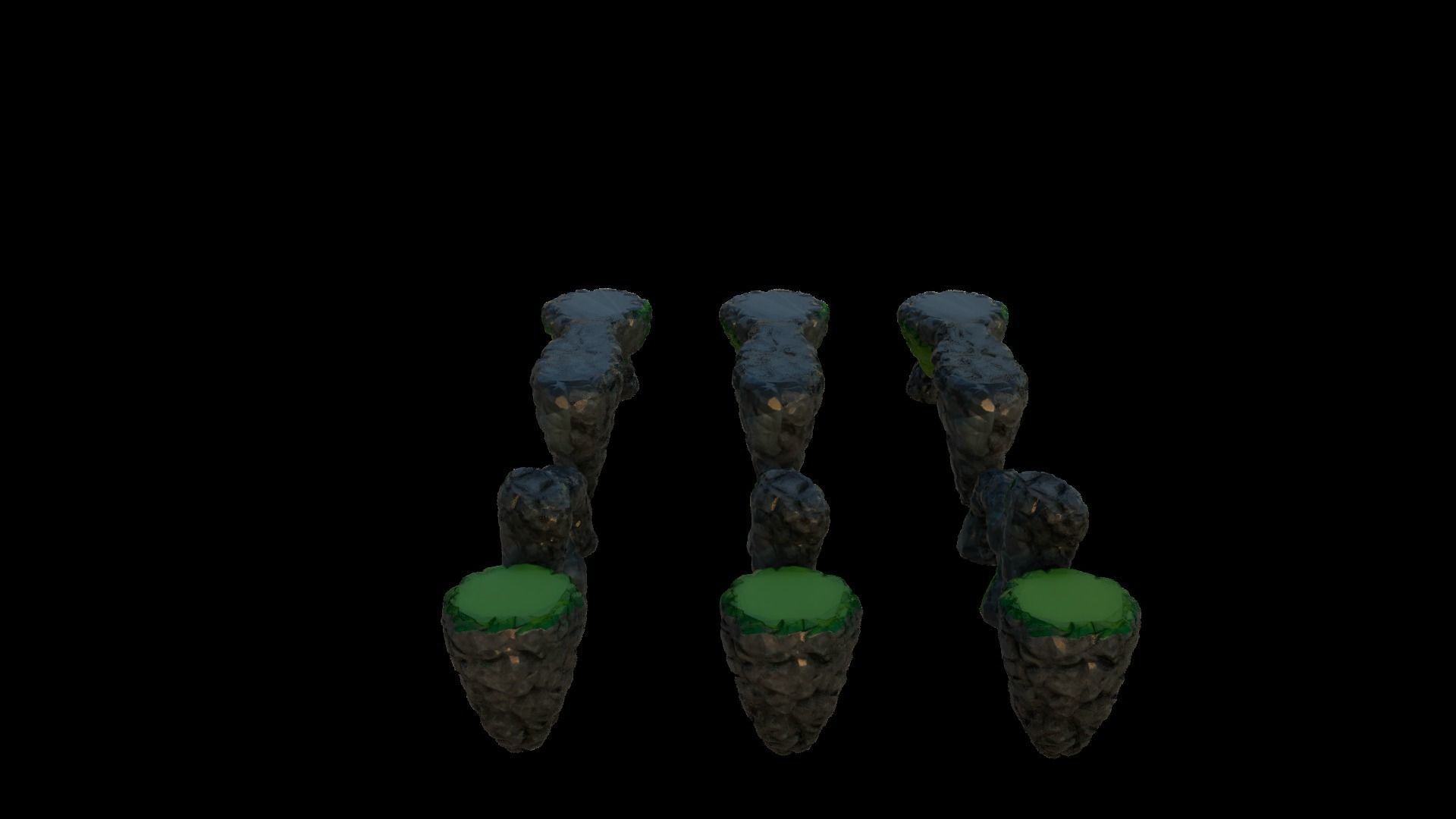 Ghibli Style Rocks 3D model | CGTrader