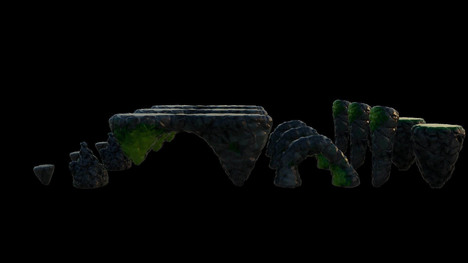 Ghibli Style Rocks 3D model | CGTrader