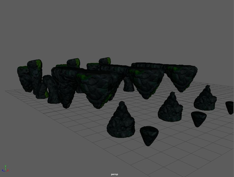 Ghibli Style Rocks 3D model | CGTrader