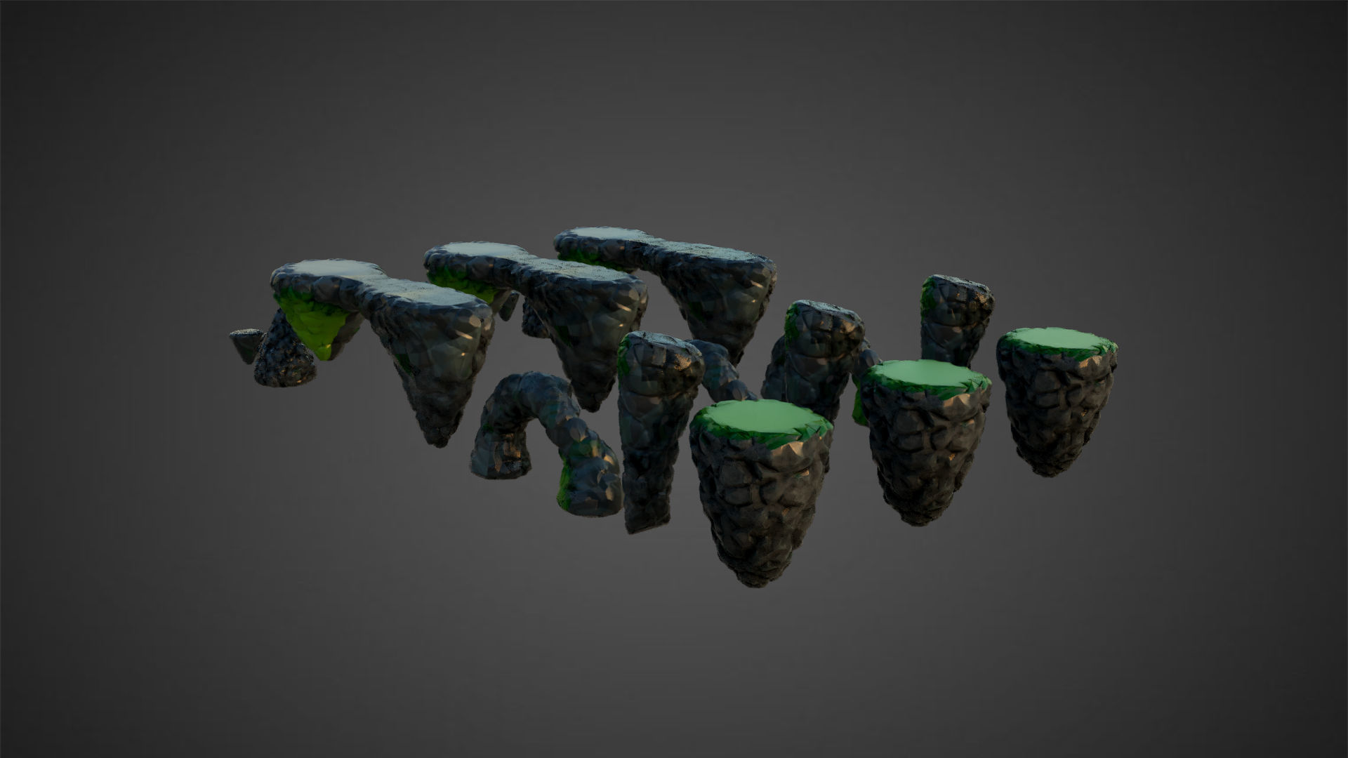 Ghibli Style Rocks 3D model | CGTrader