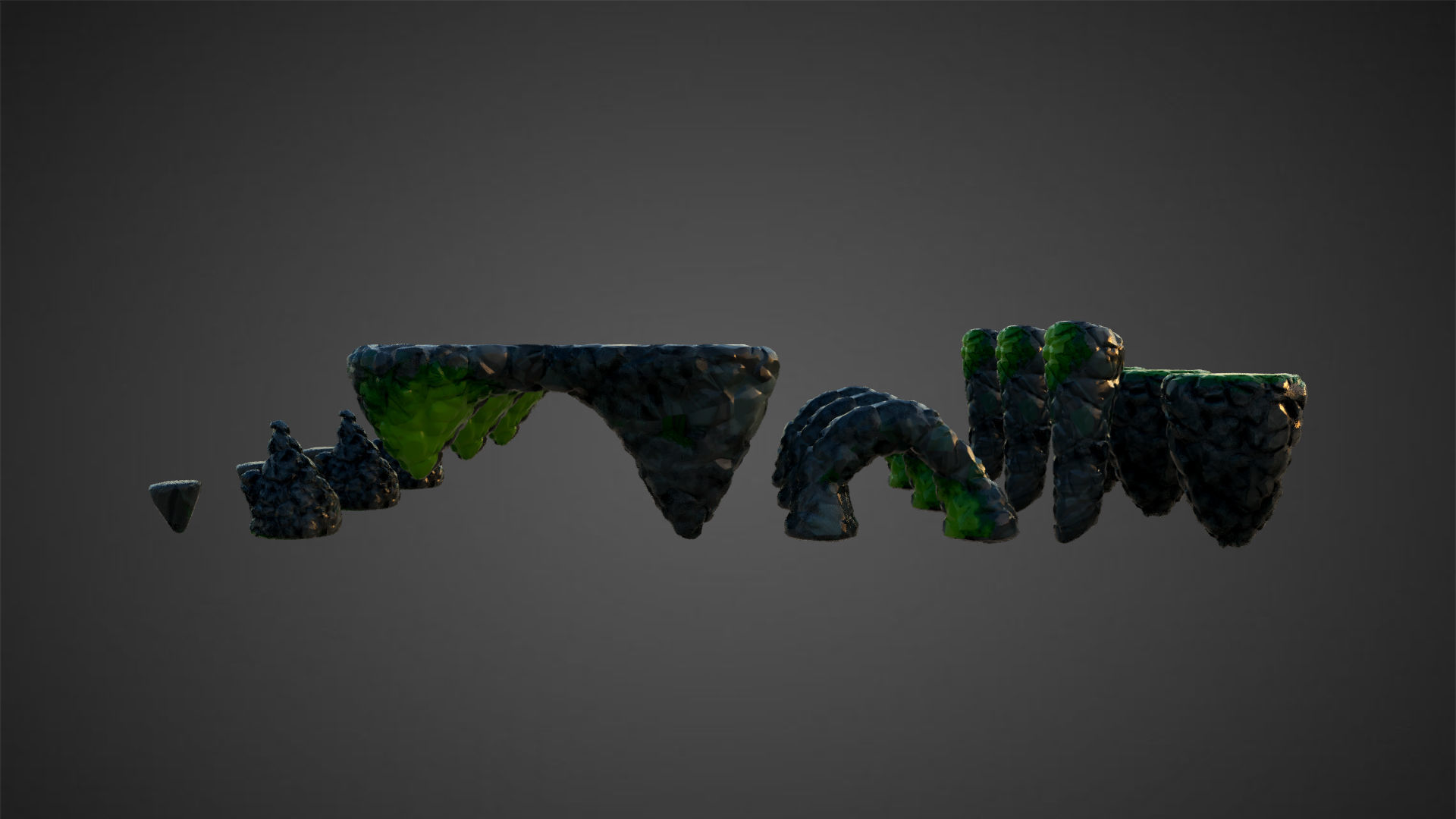 Ghibli Style Rocks 3D model | CGTrader