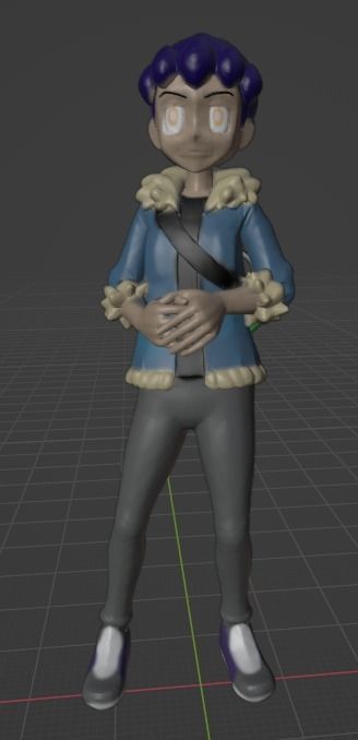Hop pokemon trainer 3D model 3D printable | CGTrader