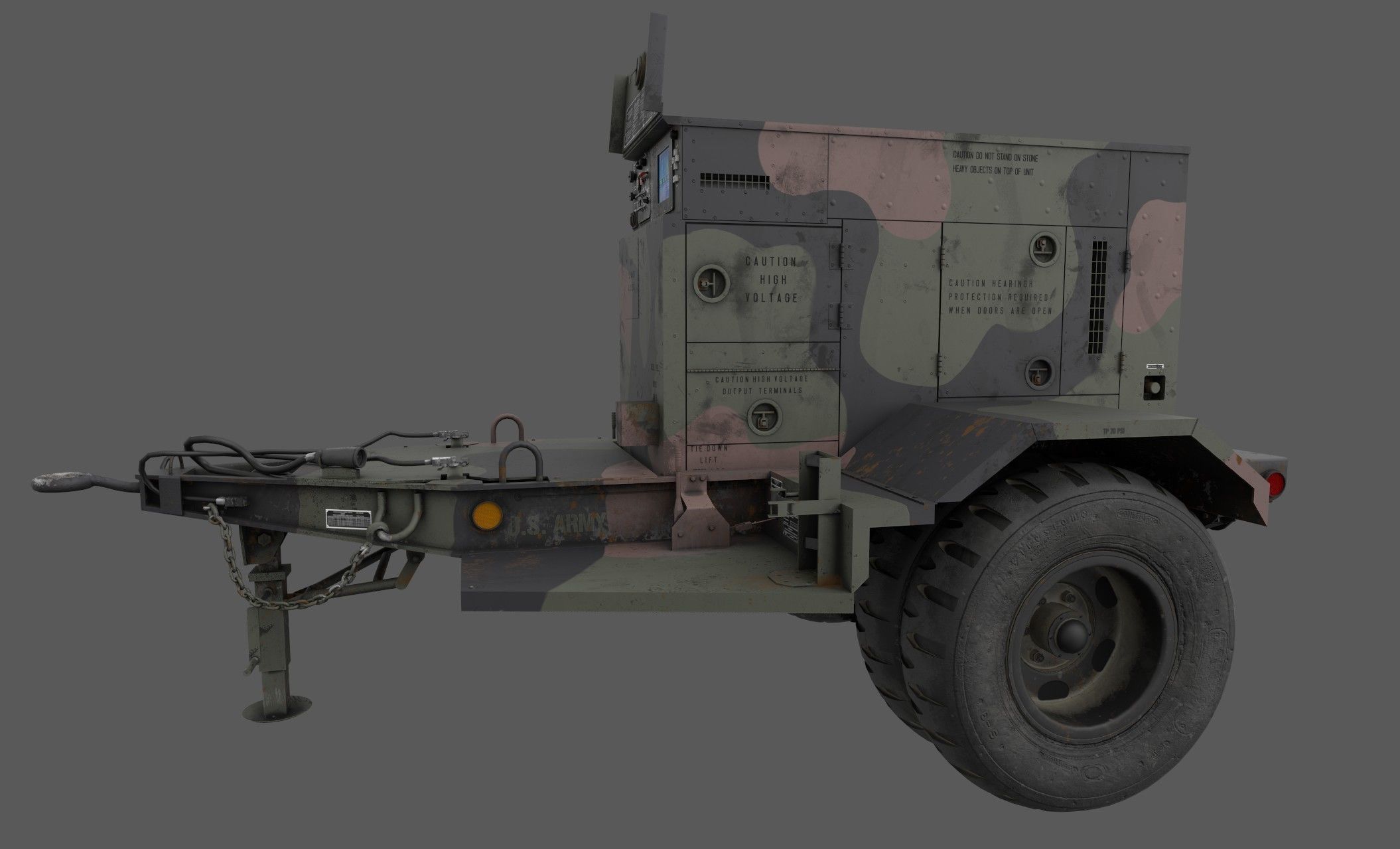 3D model Power Generator Trailer MEP VR / AR / low-poly | CGTrader
