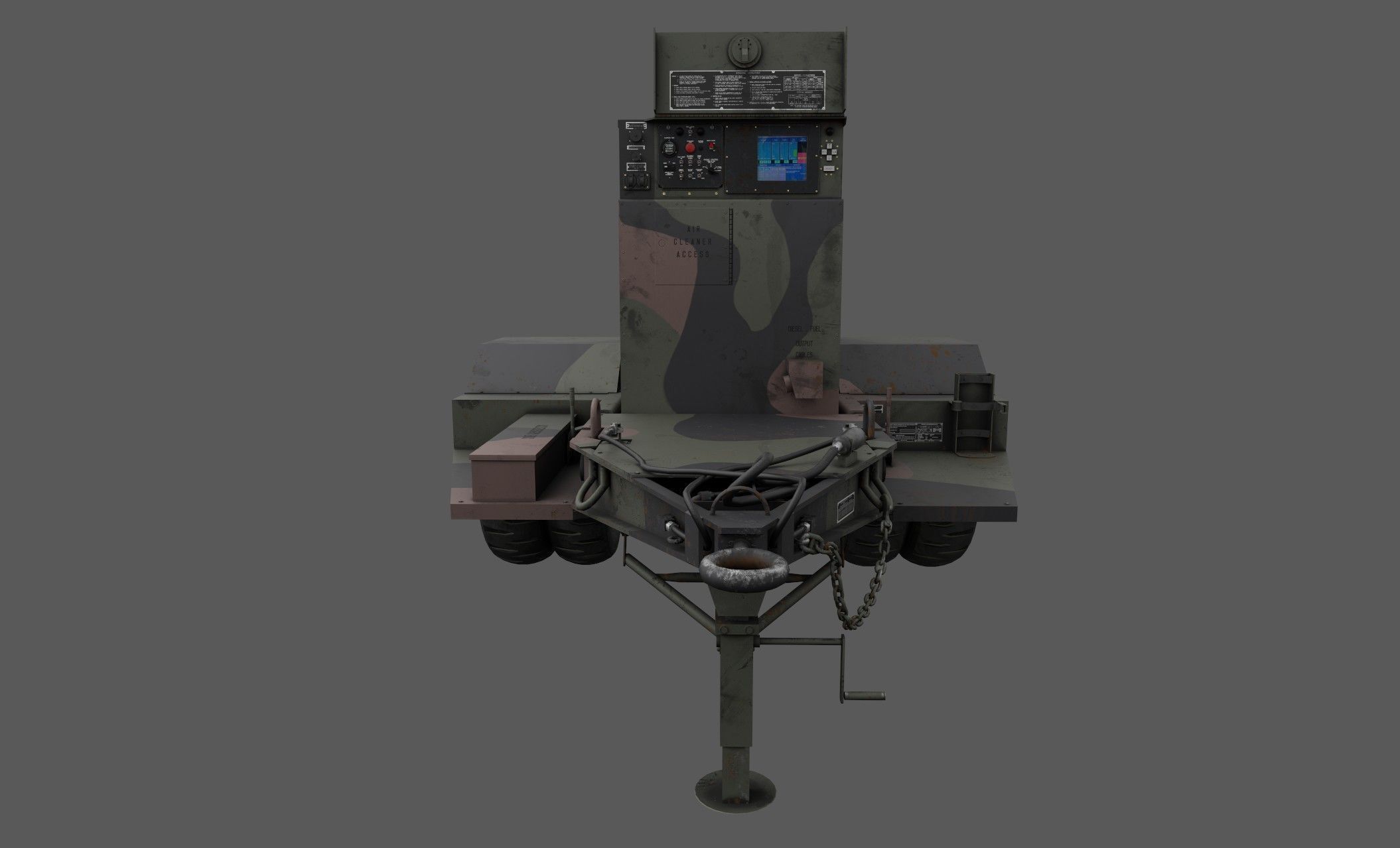 3D model Power Generator Trailer MEP VR / AR / low-poly | CGTrader