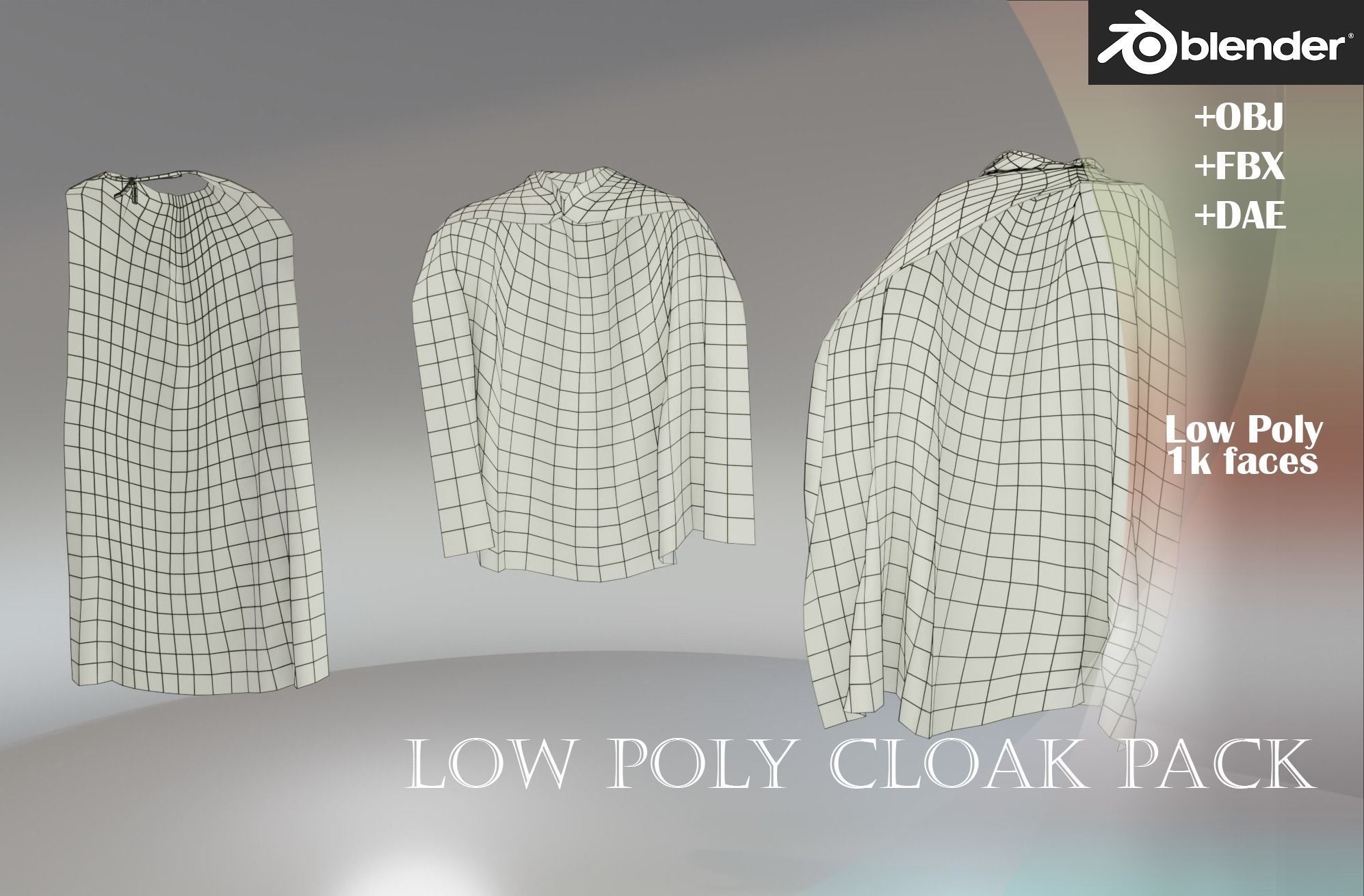 3D model Low Poly Cloaks Collection VR / AR / low-poly | CGTrader