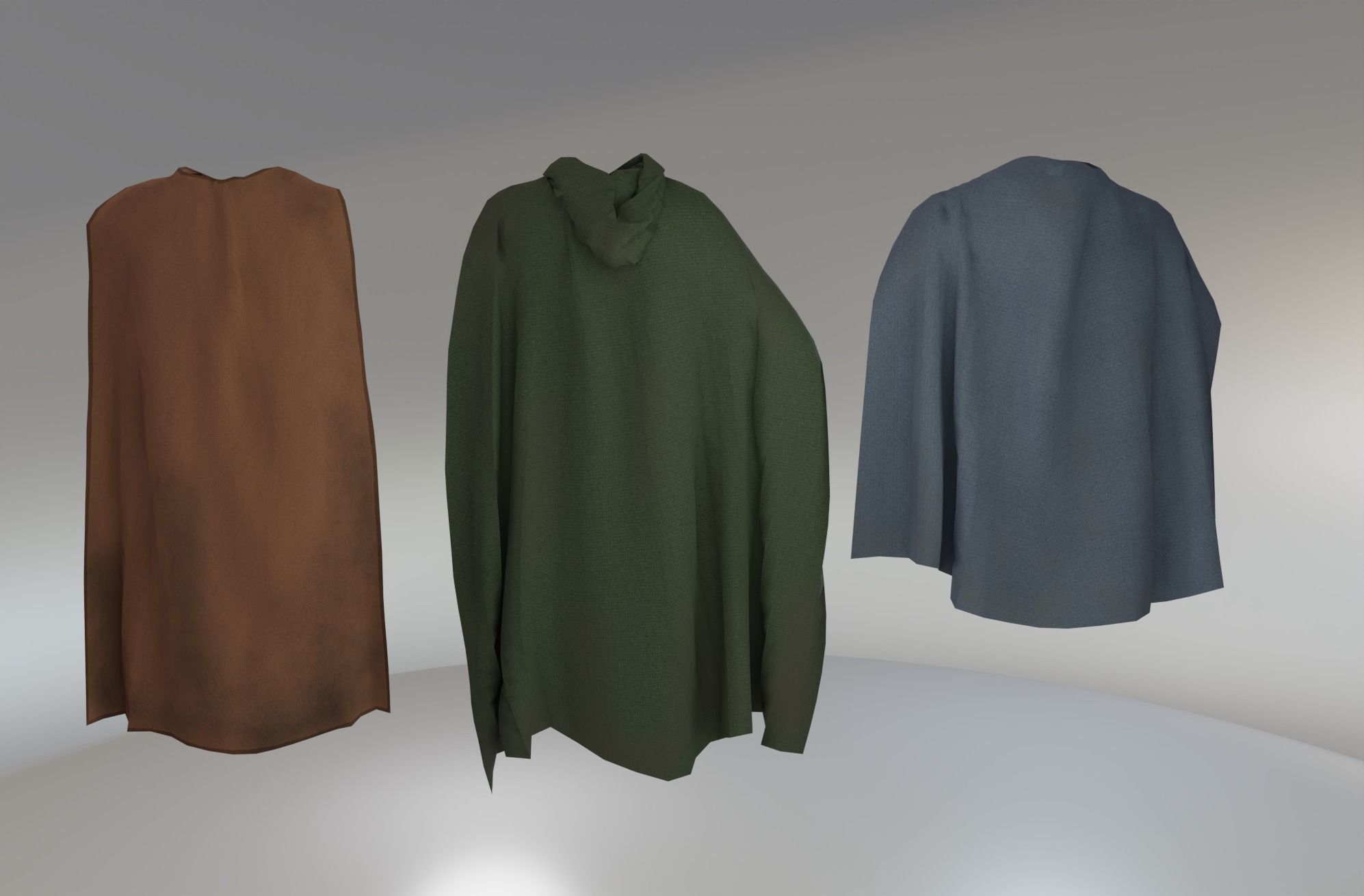 3D model Low Poly Cloaks Collection VR / AR / low-poly | CGTrader