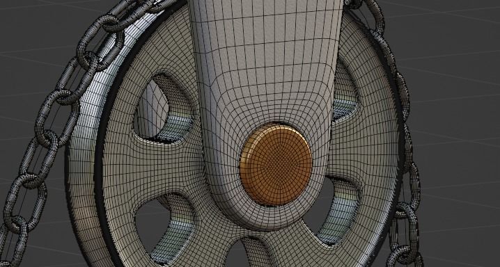 Pulley with chain - Polea con cadena 3D model animated | CGTrader