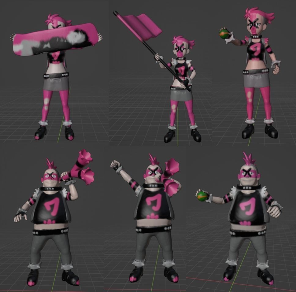 team yell 3D model 3D printable | CGTrader