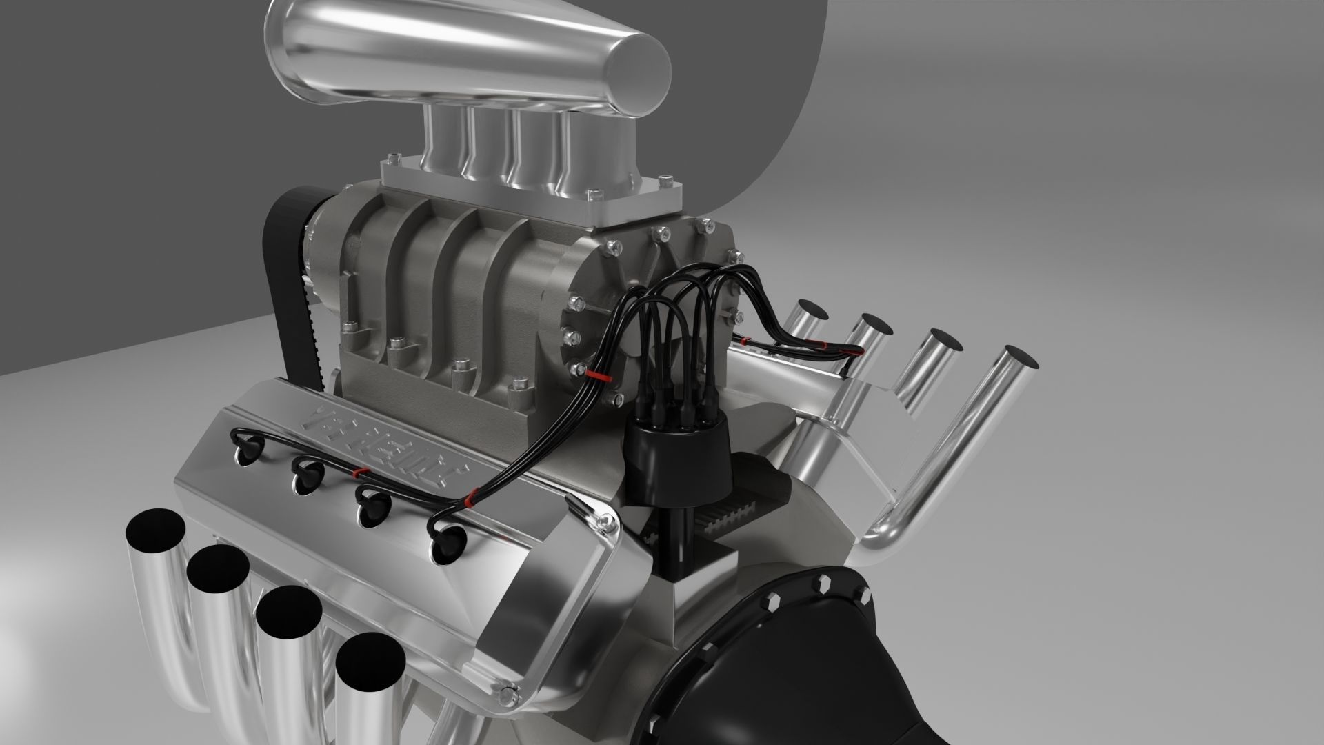High detail HEMI V8 Engine 3D model | CGTrader