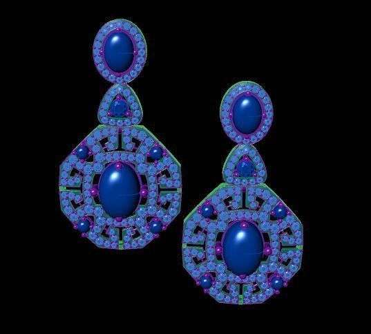 Earrings 3D model 3D printable | CGTrader