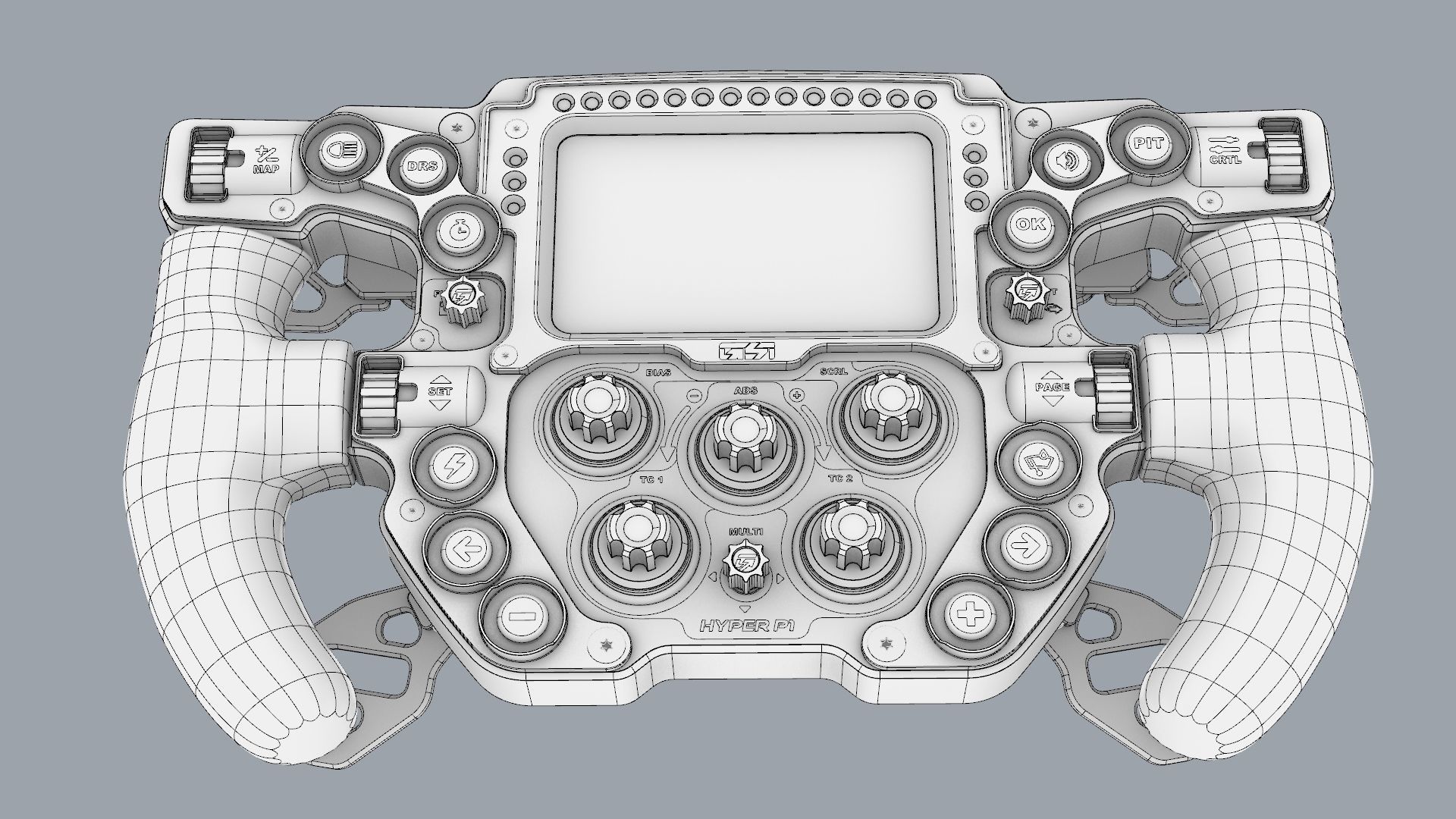 GOMEZ SIM INDUSTRIES HYPER P1 STEERING WHEEL 3D model | CGTrader
