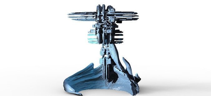 Ice Storm Planet Towers 2 3D model | CGTrader