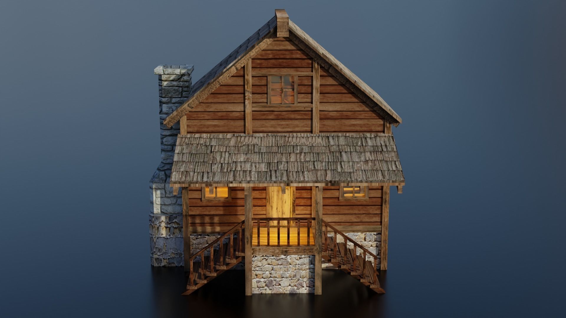 3D model Wooden House D VR / AR / low-poly | CGTrader