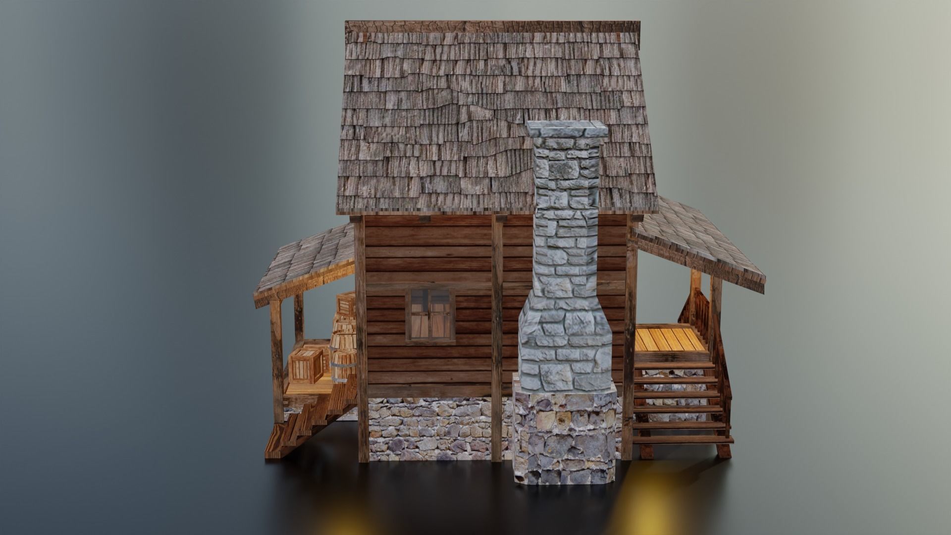3D model Wooden House D VR / AR / low-poly | CGTrader