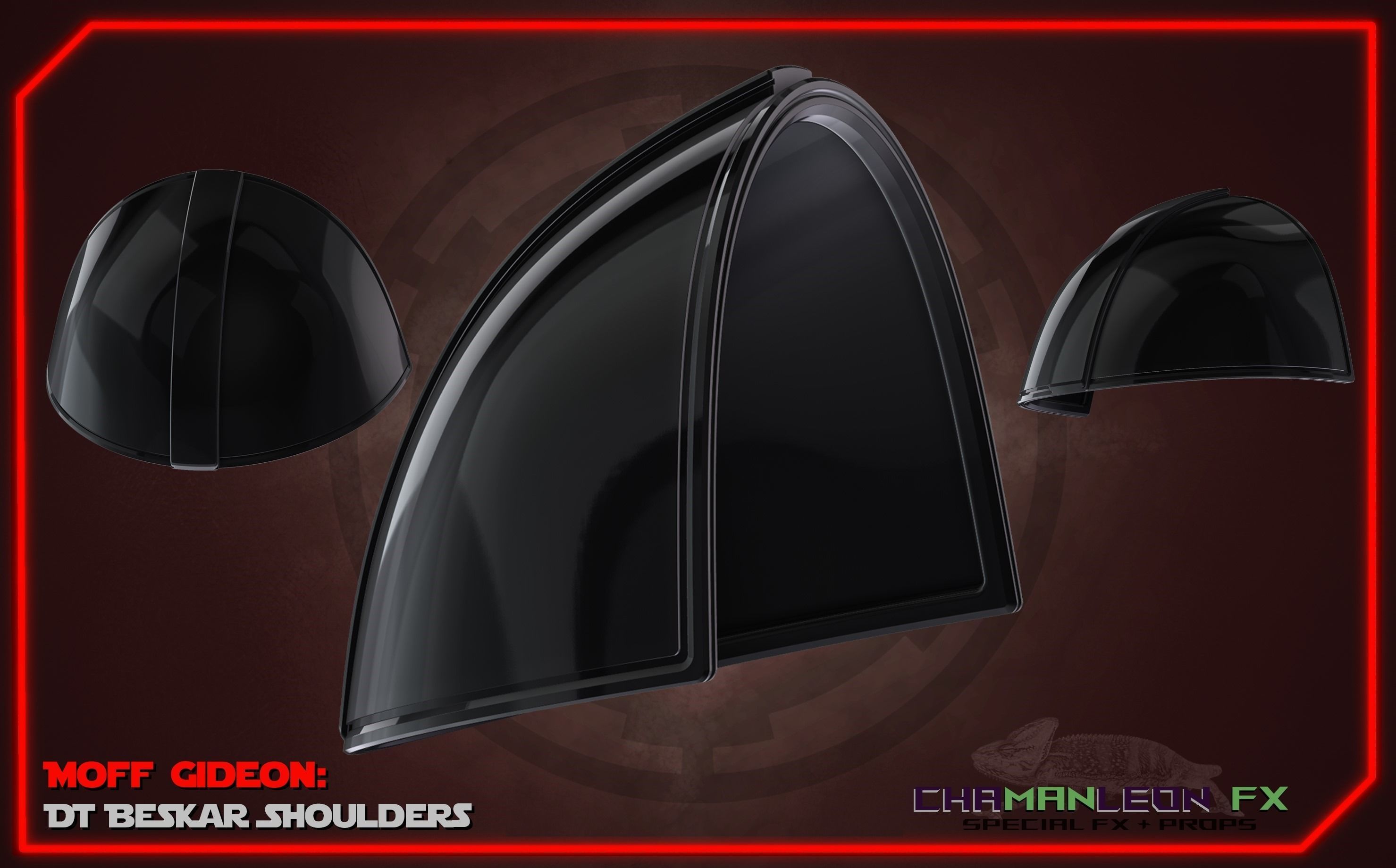 Moff Gideon Beskar Shoulders Mandalorian Cosplay 3d Print Armor 3D ...