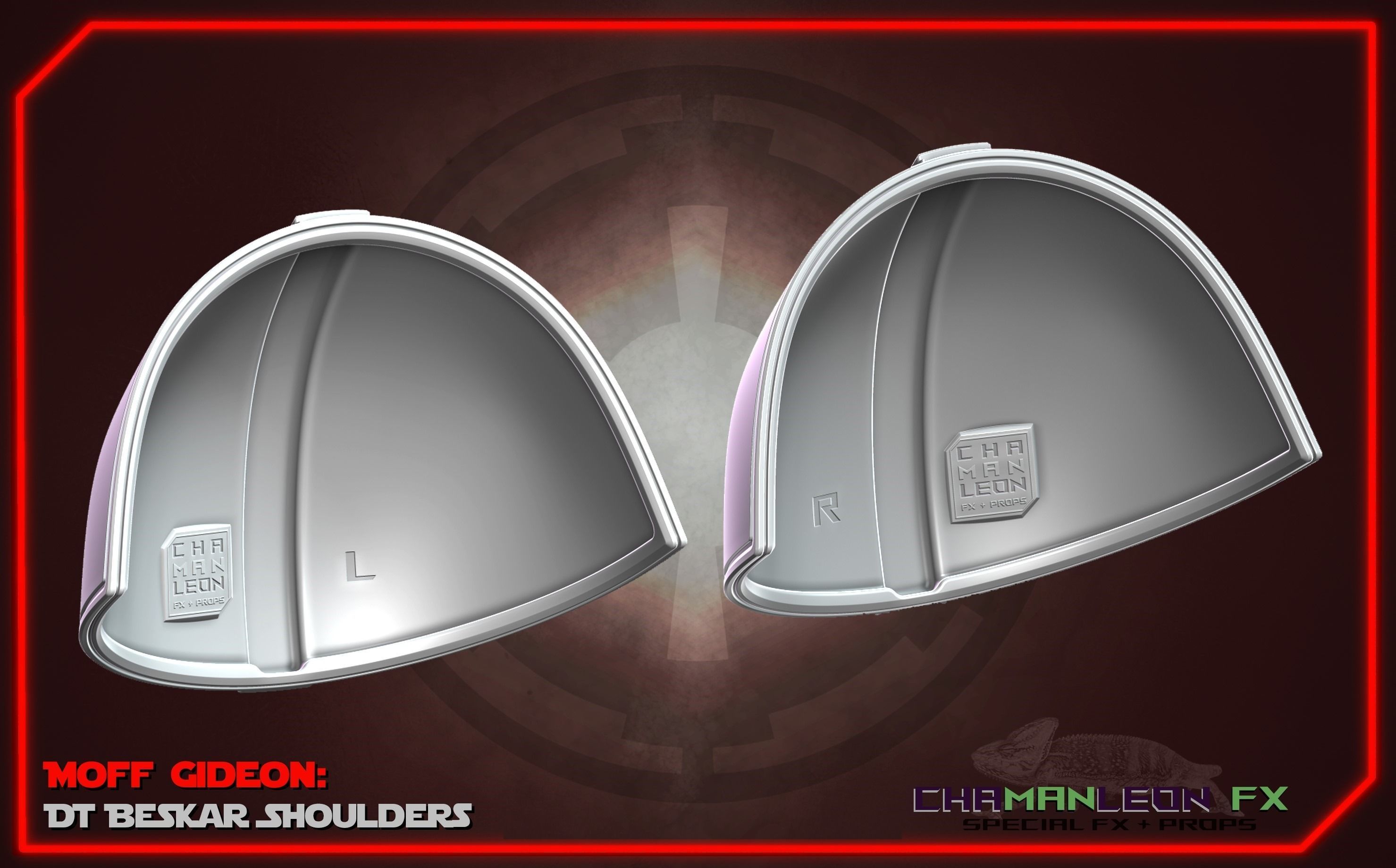 Moff Gideon Beskar Shoulders Mandalorian Cosplay 3d Print Armor 3D ...