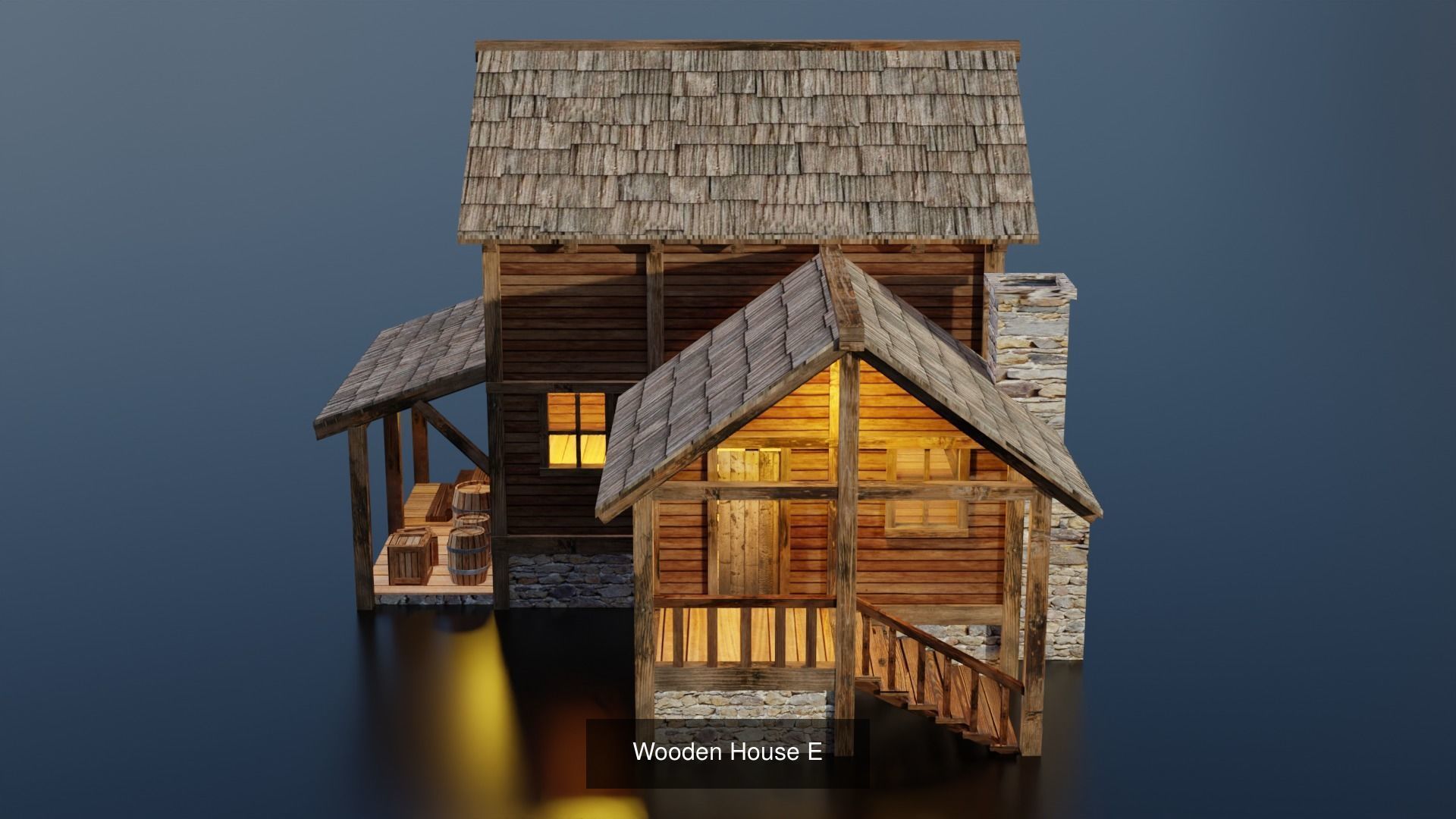 Wooden House Collection VR / AR / low-poly | CGTrader