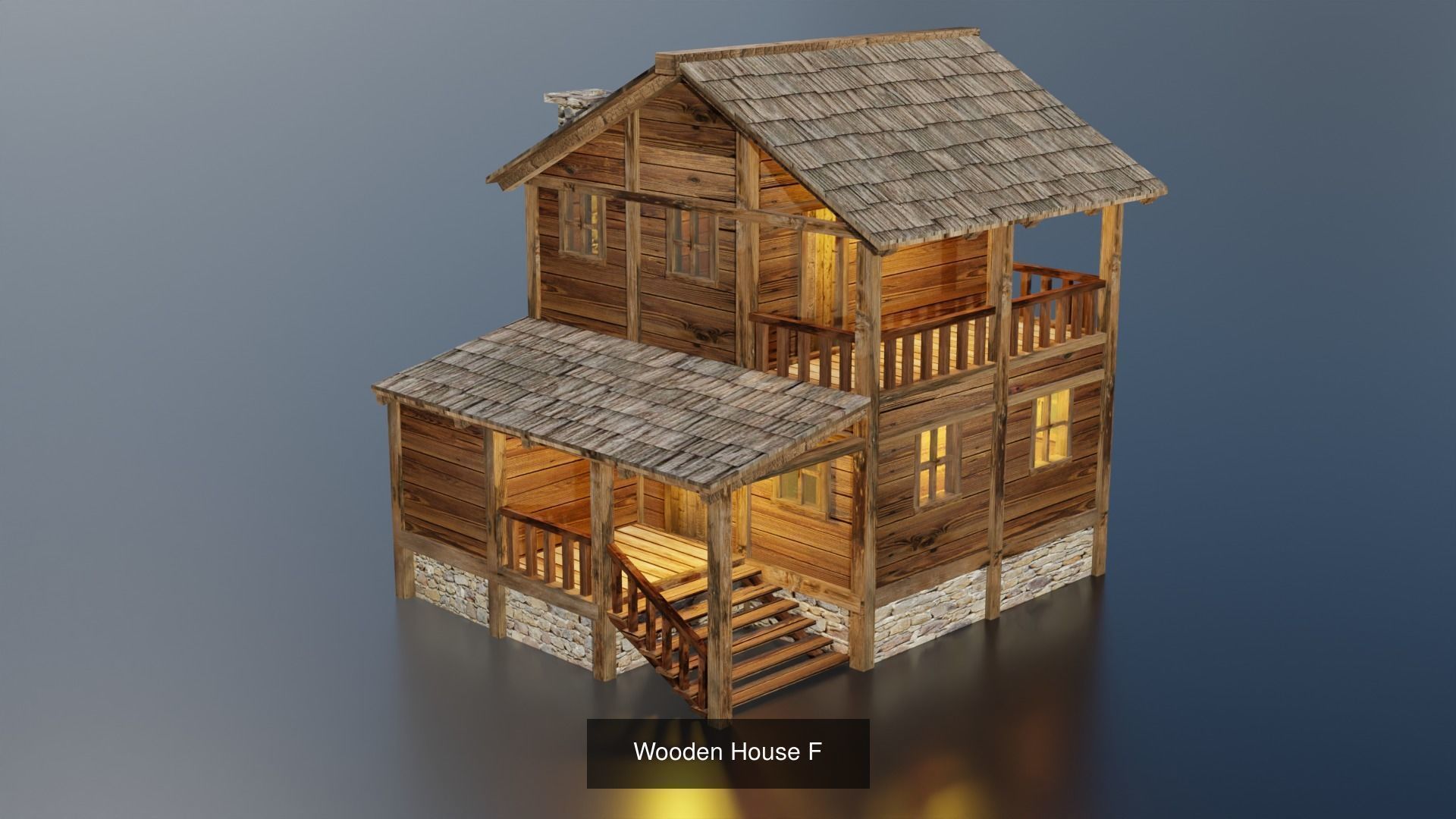 Wooden House Collection VR / AR / low-poly | CGTrader