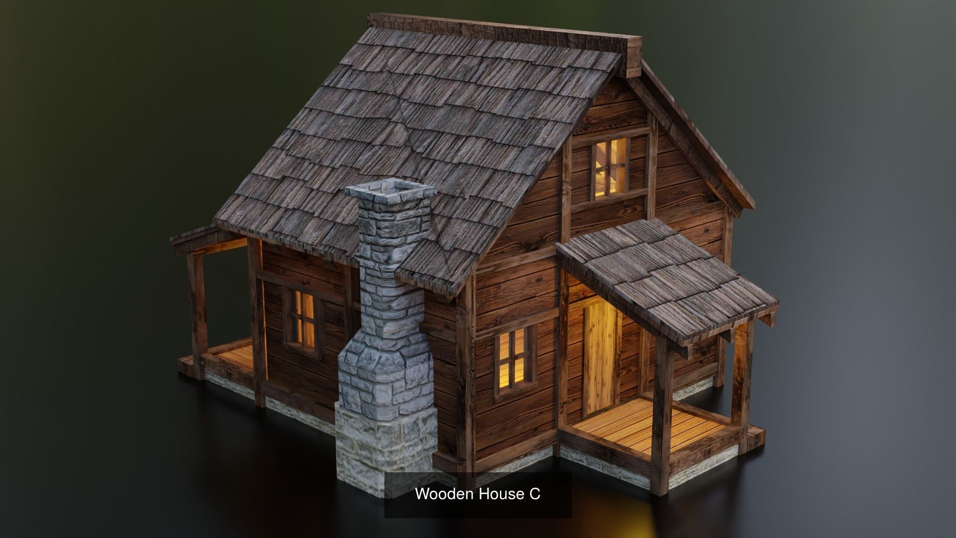 Wooden House Collection VR / AR / low-poly | CGTrader