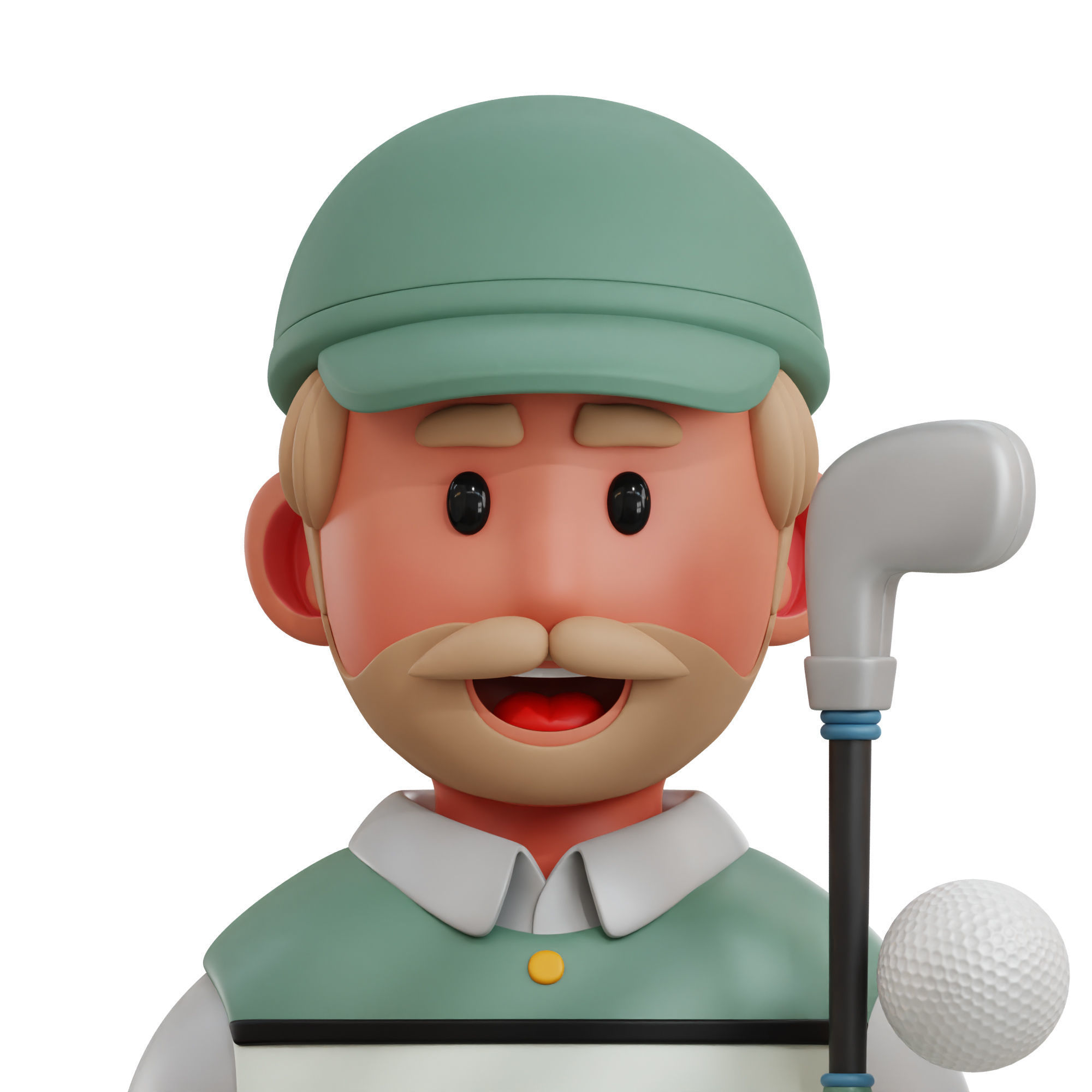 3D model Golf Player Avatar 3D Icon VR / AR / low-poly | CGTrader