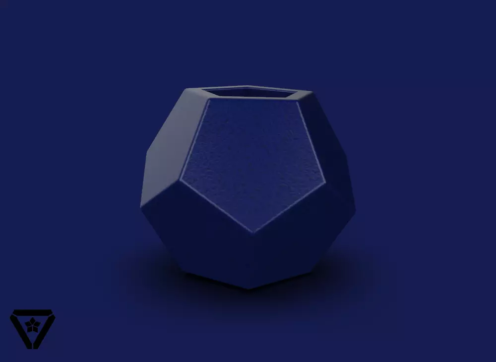 23 Dodecahedron Geometric Flower Planter Pot V1 Lisa 3D model 3D ...