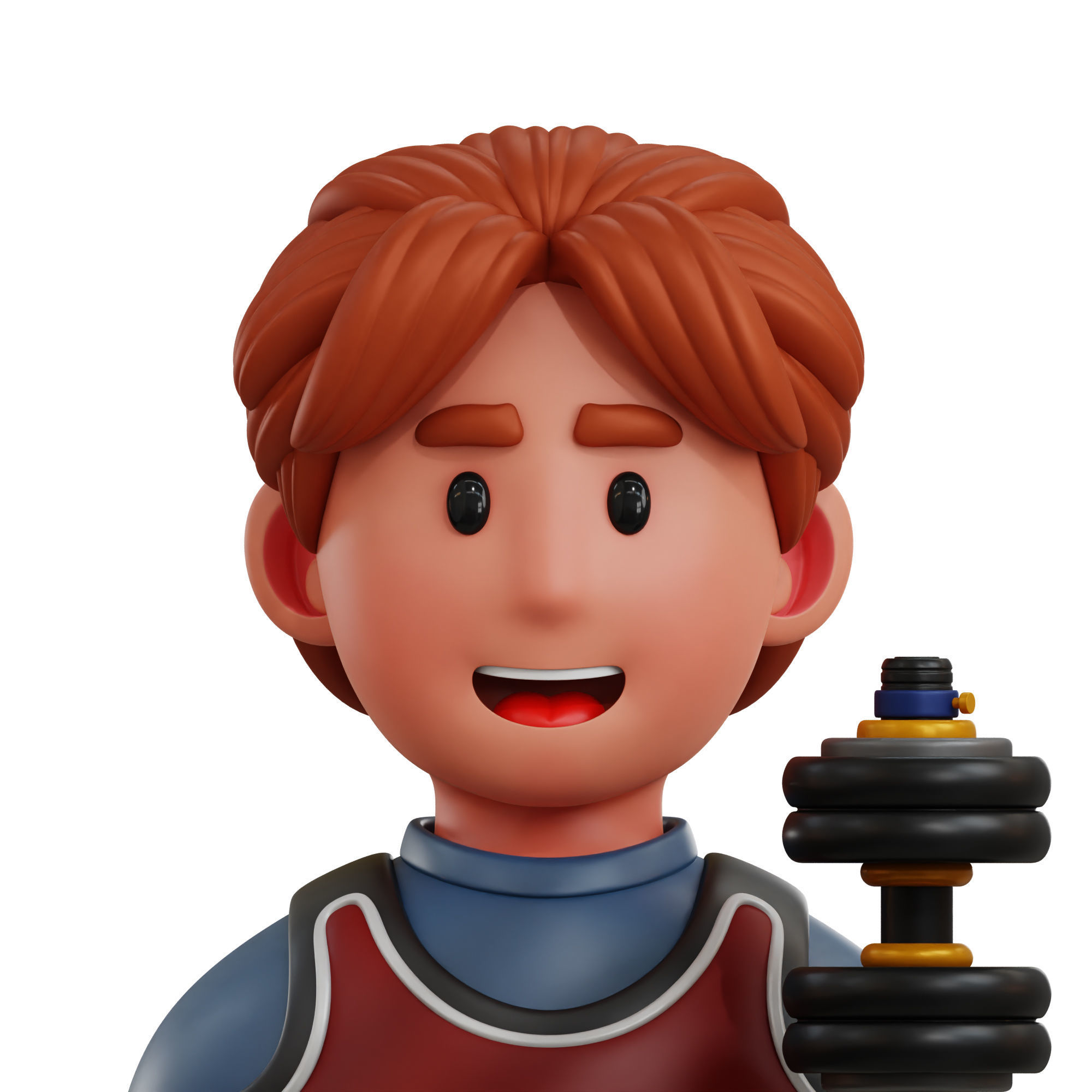 3D model Weightlifter Player Avatar 3D Icon VR / AR / low-poly | CGTrader