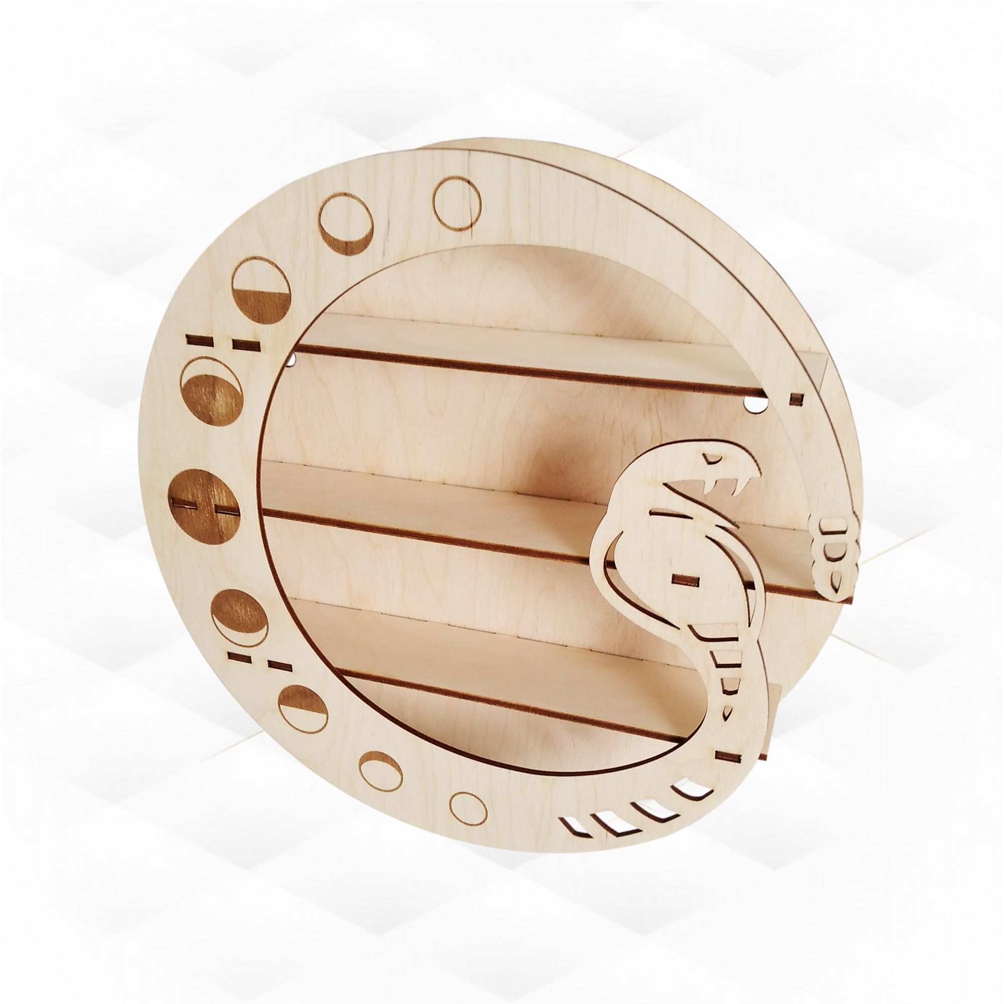 Shelf moon Snake svg dxf pattern for laser cut 3D model 3D printable ...