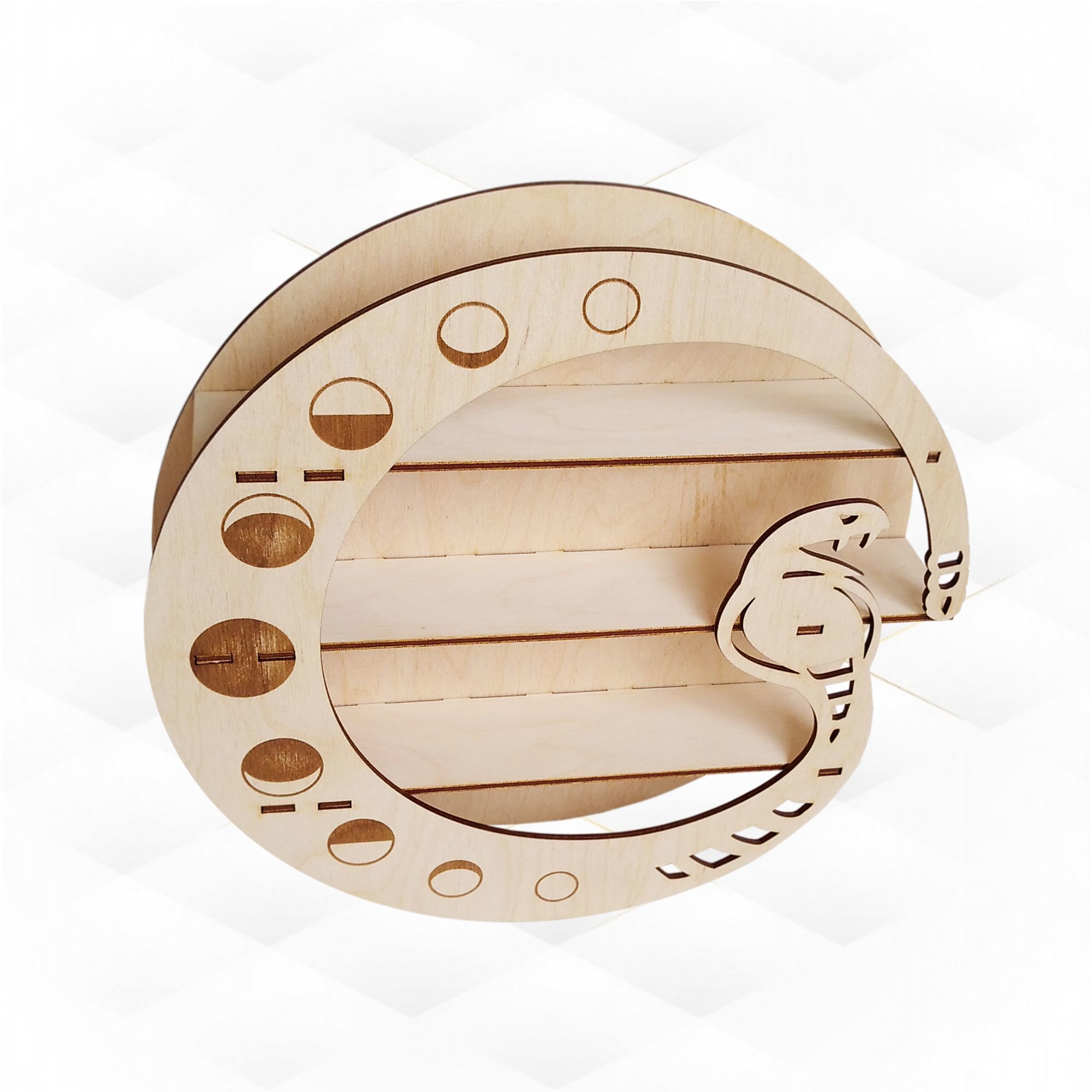 Shelf moon Snake svg dxf pattern for laser cut 3D model 3D printable ...