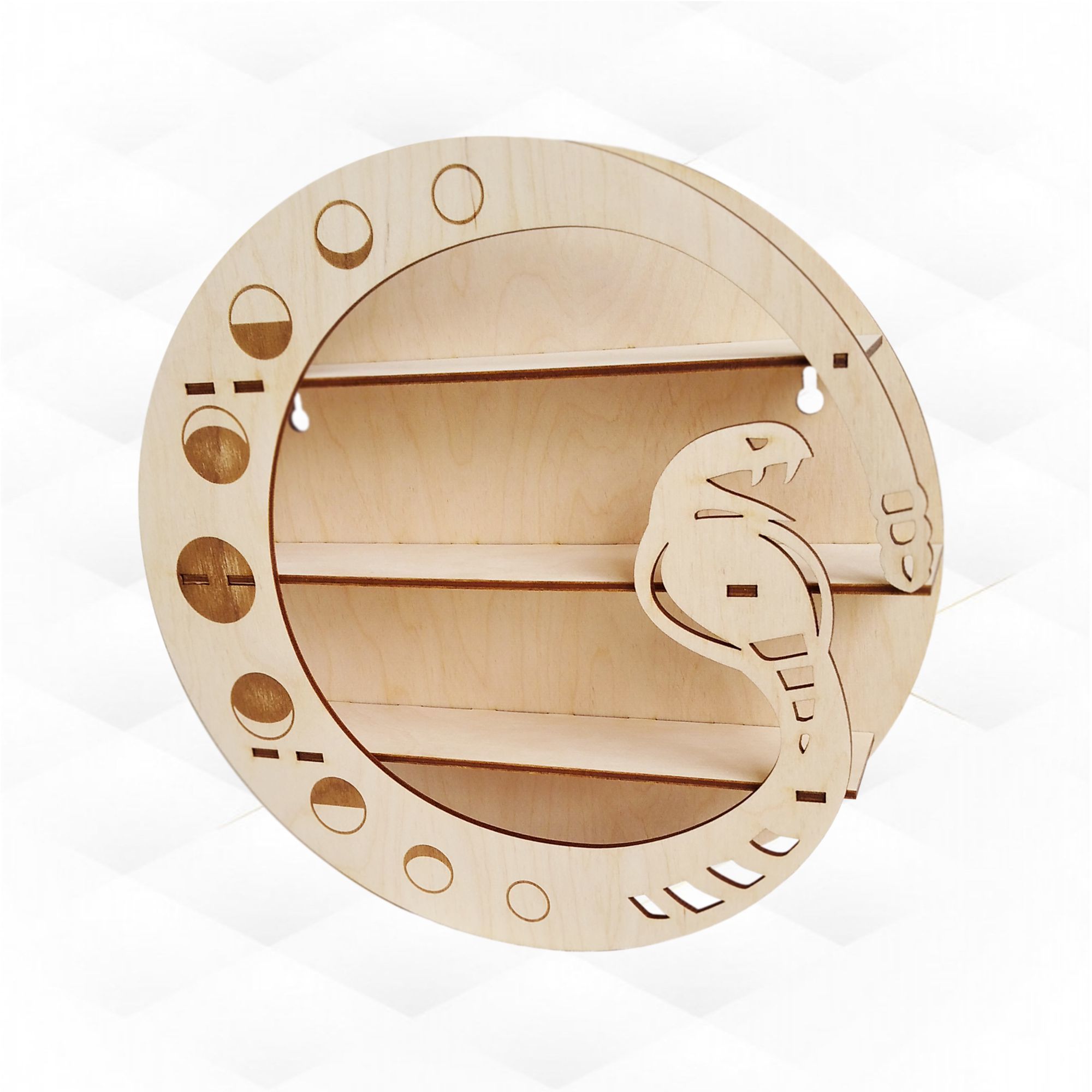 Shelf moon Snake svg dxf pattern for laser cut 3D model 3D printable ...