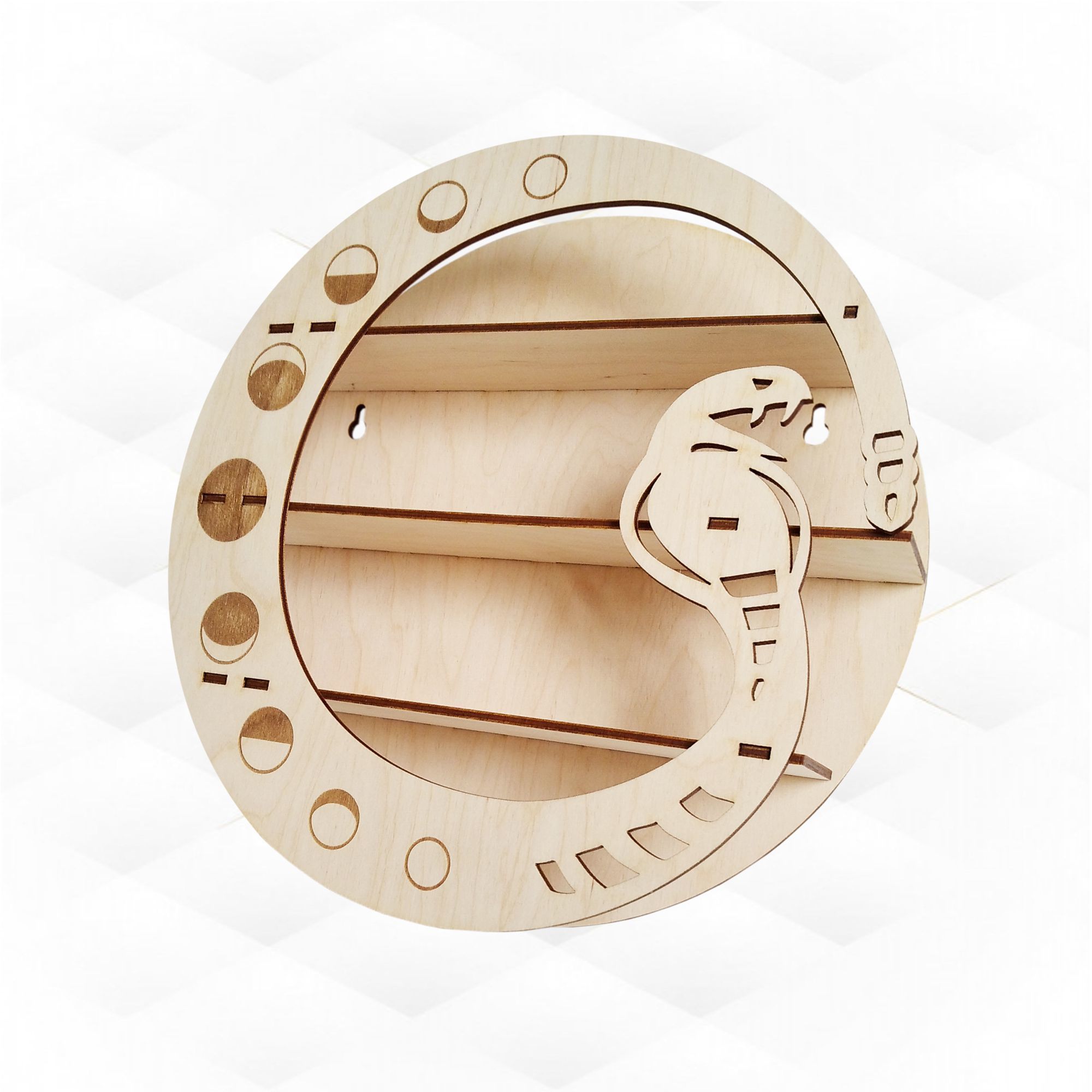 Shelf moon Snake svg dxf pattern for laser cut 3D model 3D printable ...