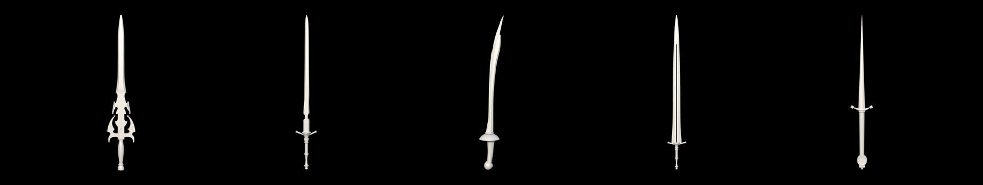 3D model 58 Sword Base Mesh Pack VR / AR / low-poly | CGTrader