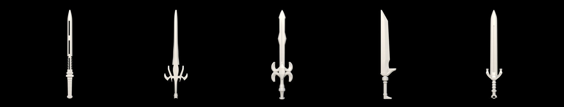 3D model 58 Sword Base Mesh Pack VR / AR / low-poly | CGTrader