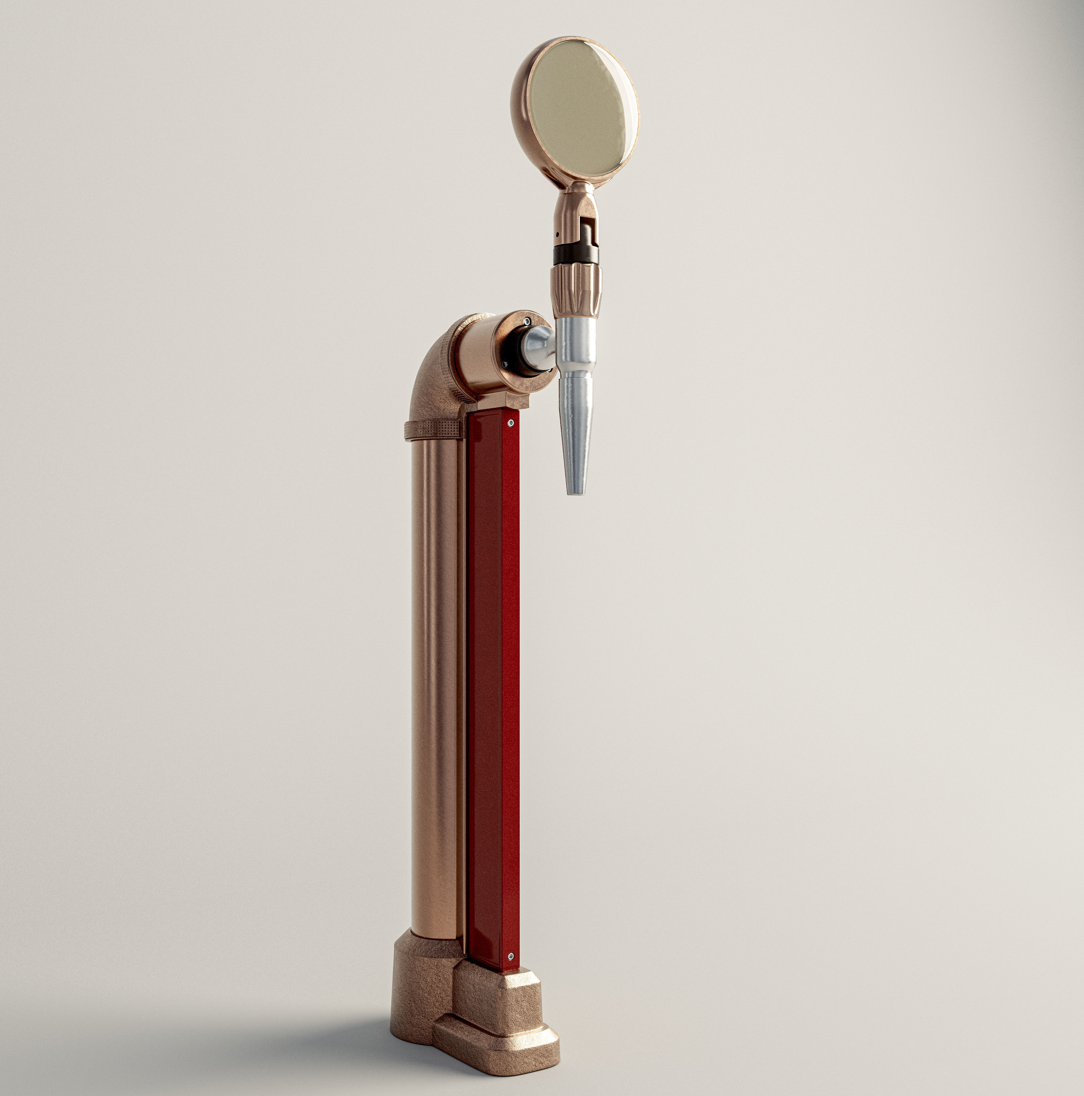 Steampunk Copper Beer Tap 3D model | CGTrader