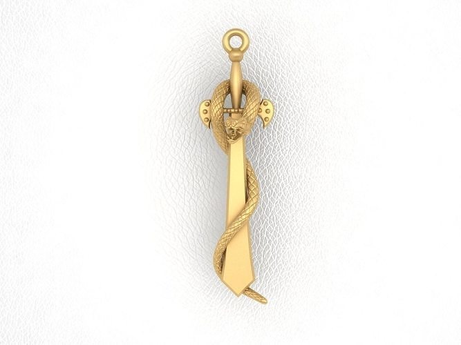 Snake Sword Medal 3D model 3D printable | CGTrader