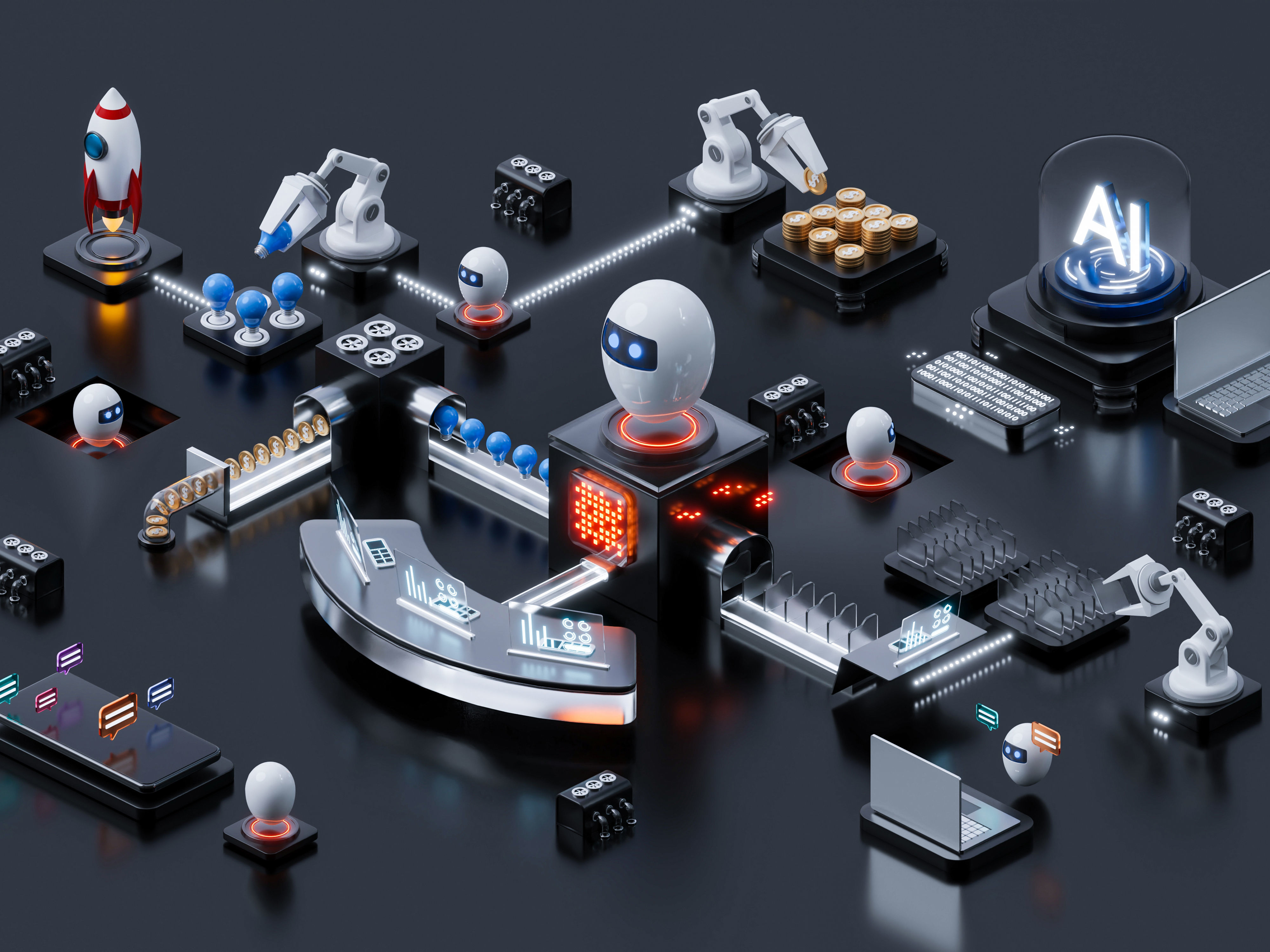 Artificial intelligence operation 3D model | CGTrader