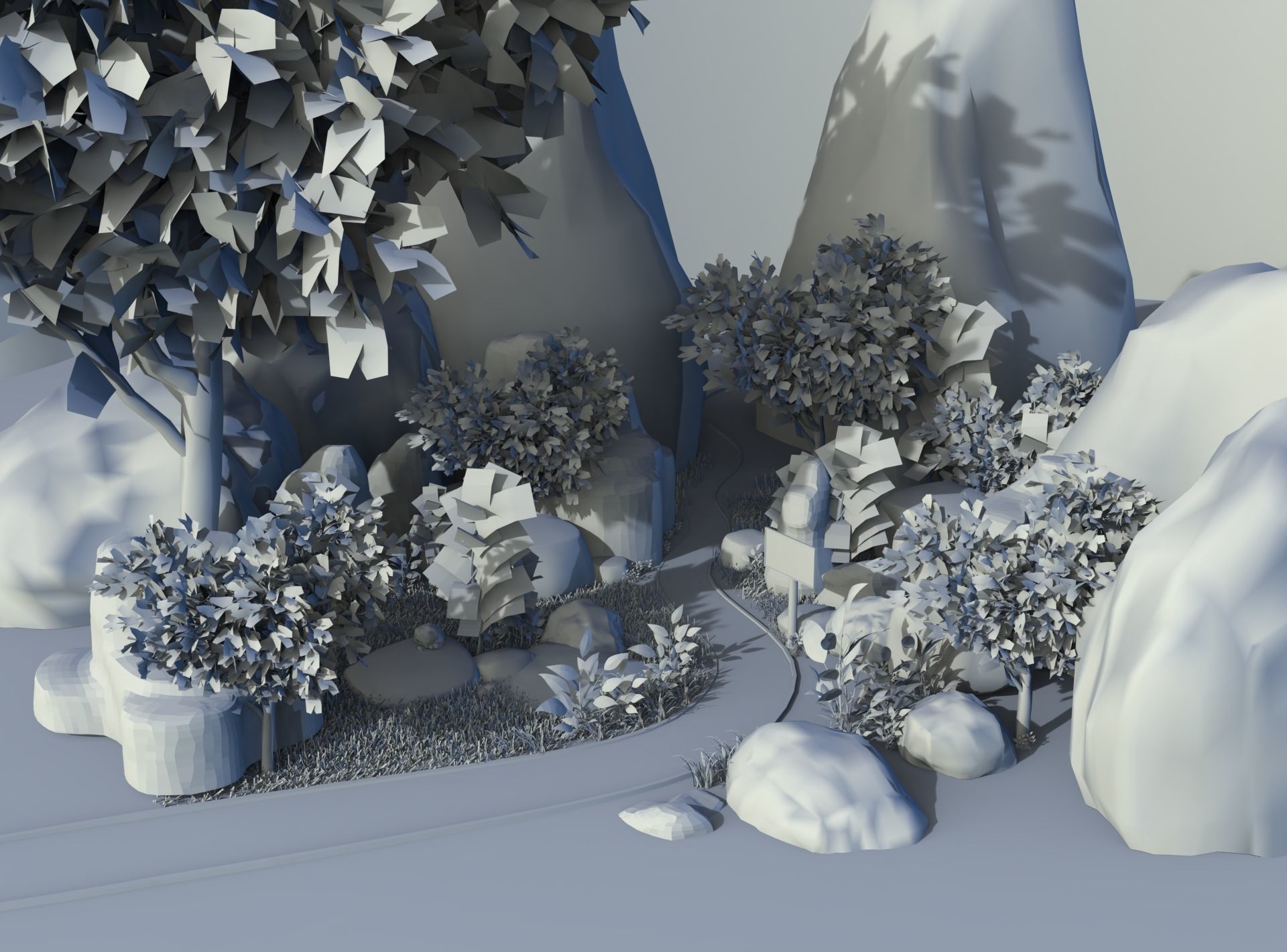 Environment Street Road Billboard 3D model | CGTrader