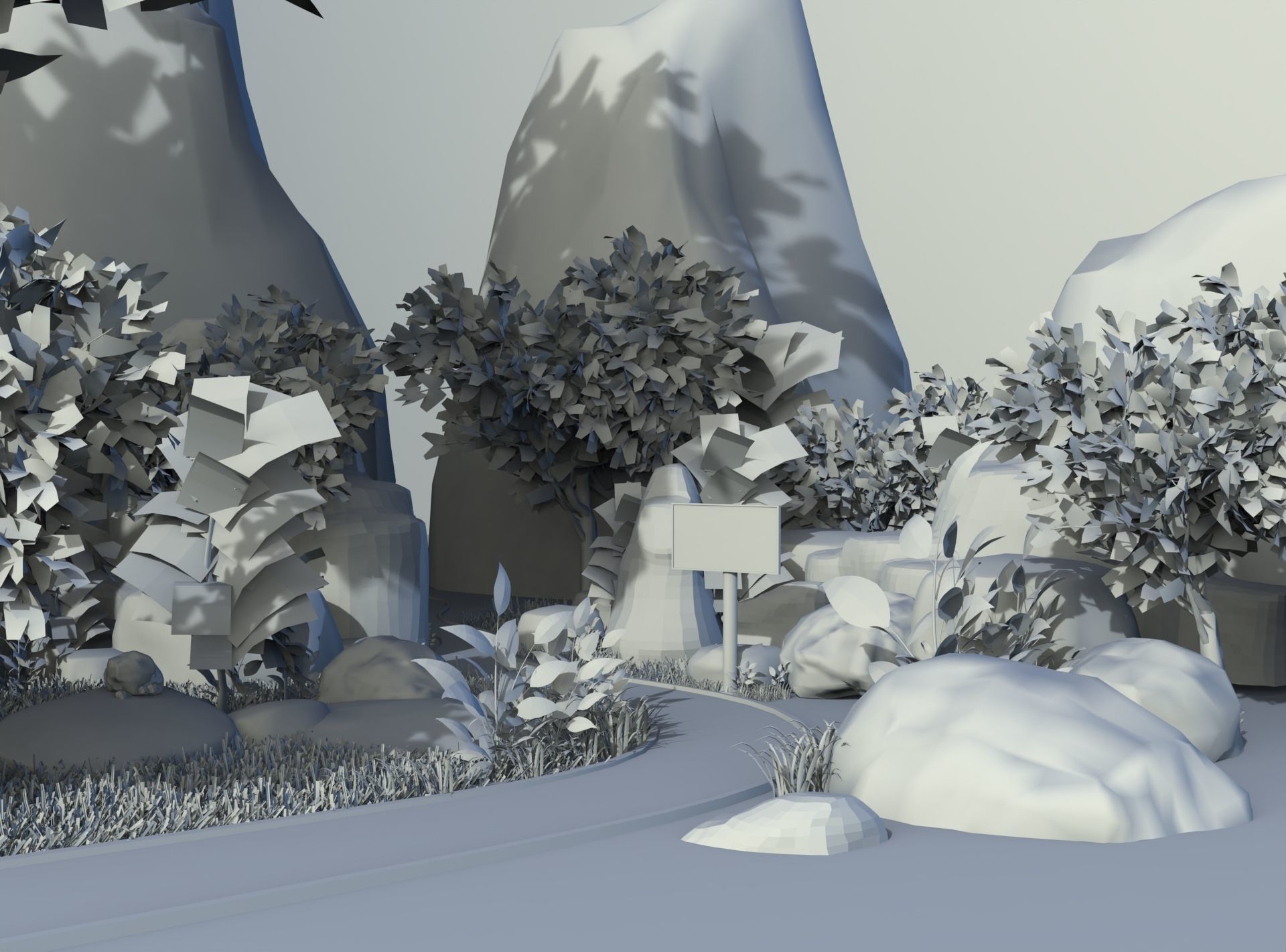 Environment Street Road Billboard 3D model | CGTrader