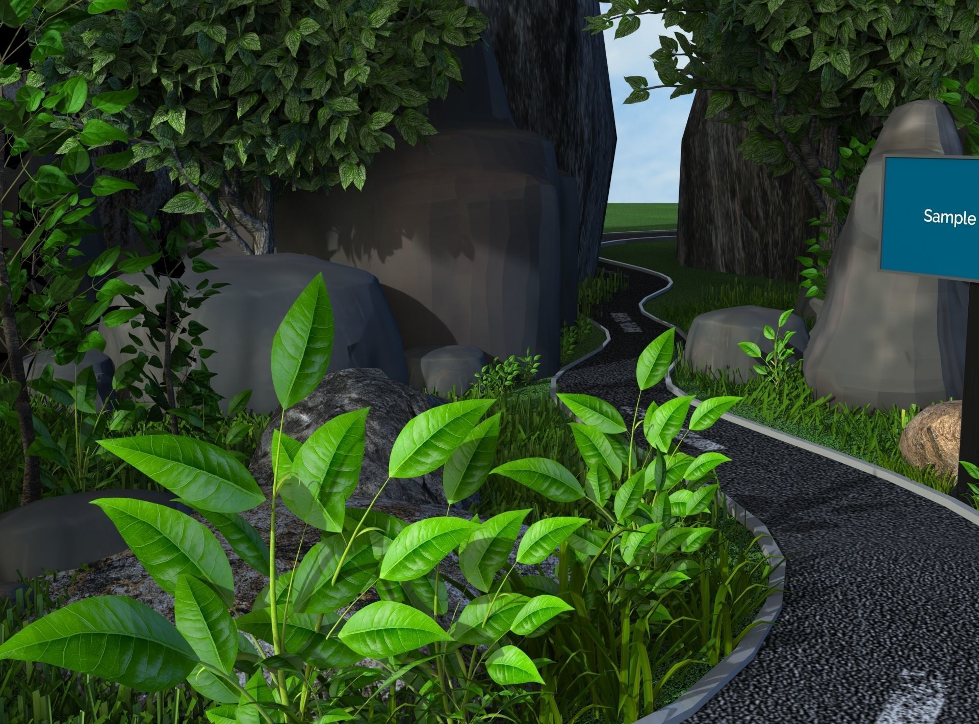 Environment Street Road Billboard 3D model | CGTrader