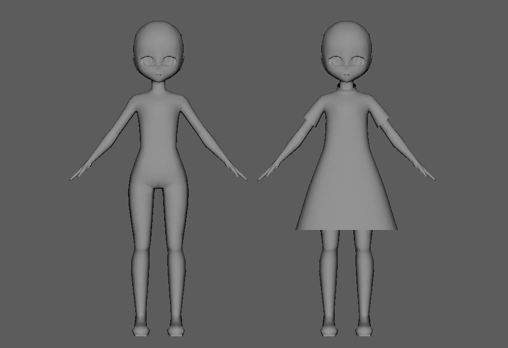 3D model Anime style Loli Shota Character Base VR / AR / low-poly ...