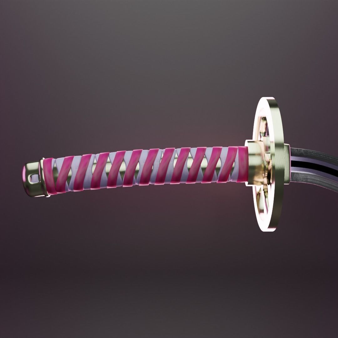 Iguro Obanai-Twisted Nichirin Sword from Kimetsu No Yaiba 3D model ...