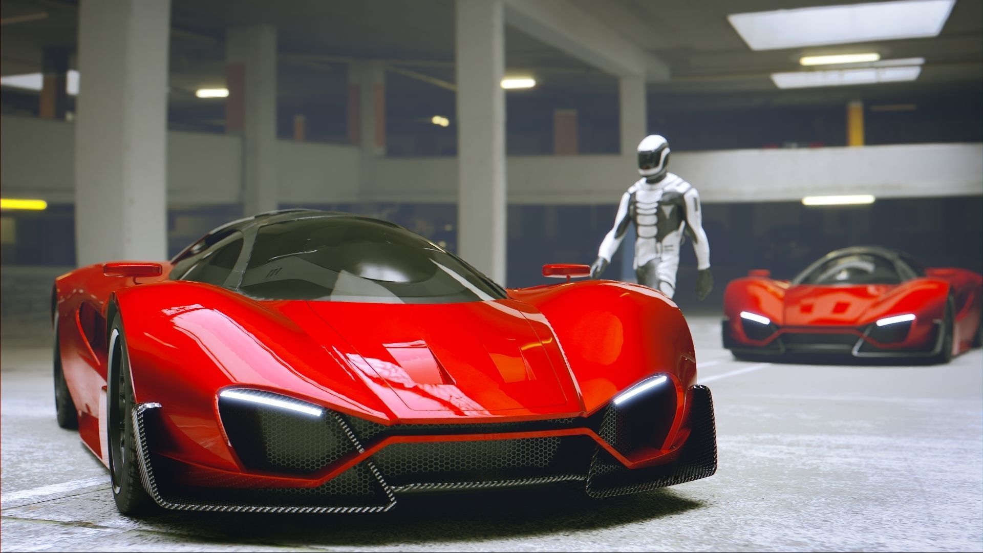 3D model Car Studio Garage VR / AR / low-poly | CGTrader