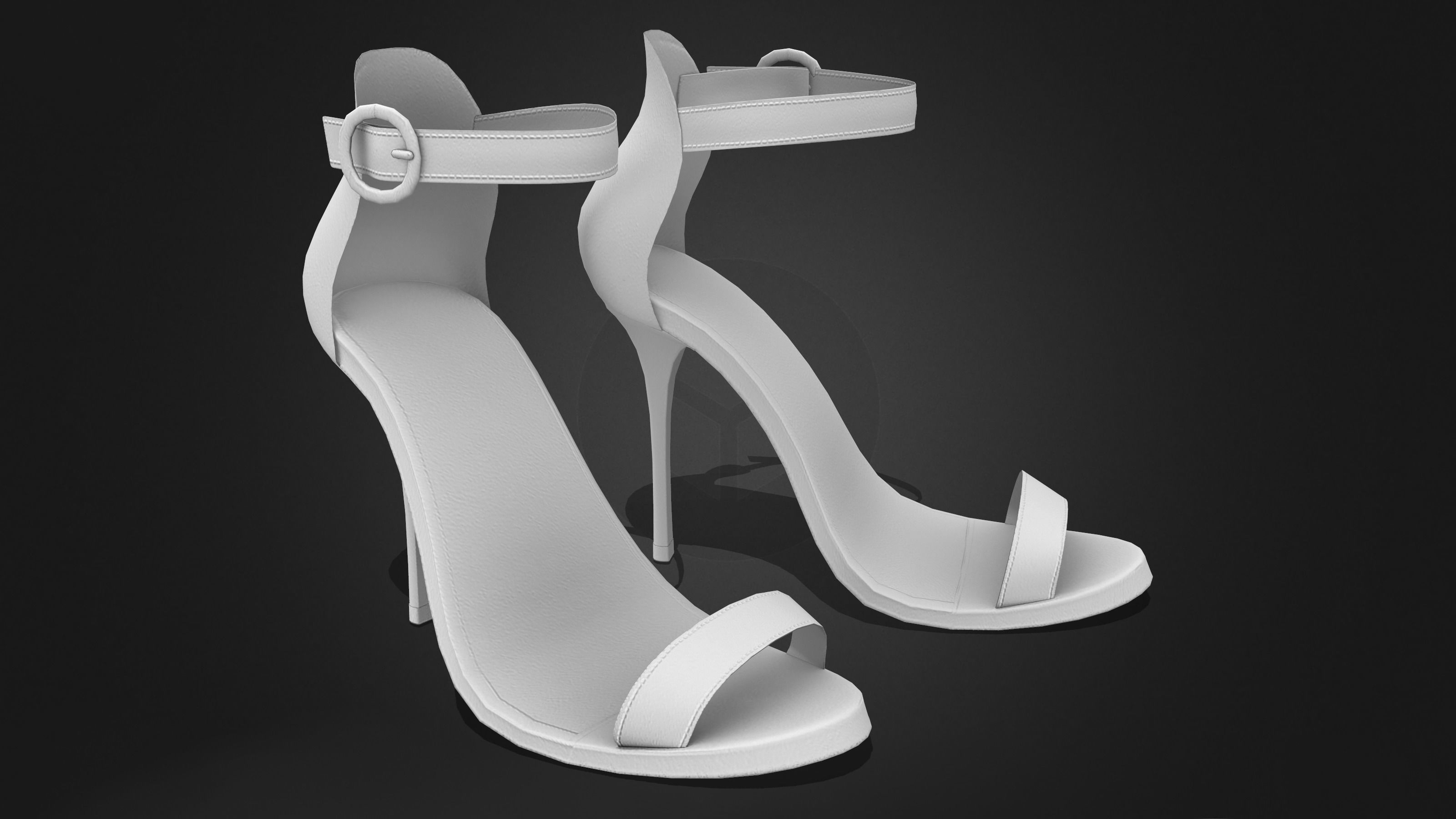3D model Ankle Strap High Heel Sandals VR / AR / low-poly | CGTrader
